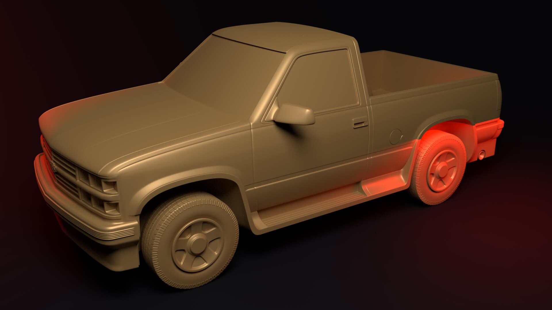 Chevrolet C/K 1500 Short Box - 3D Print Model by artgeorg