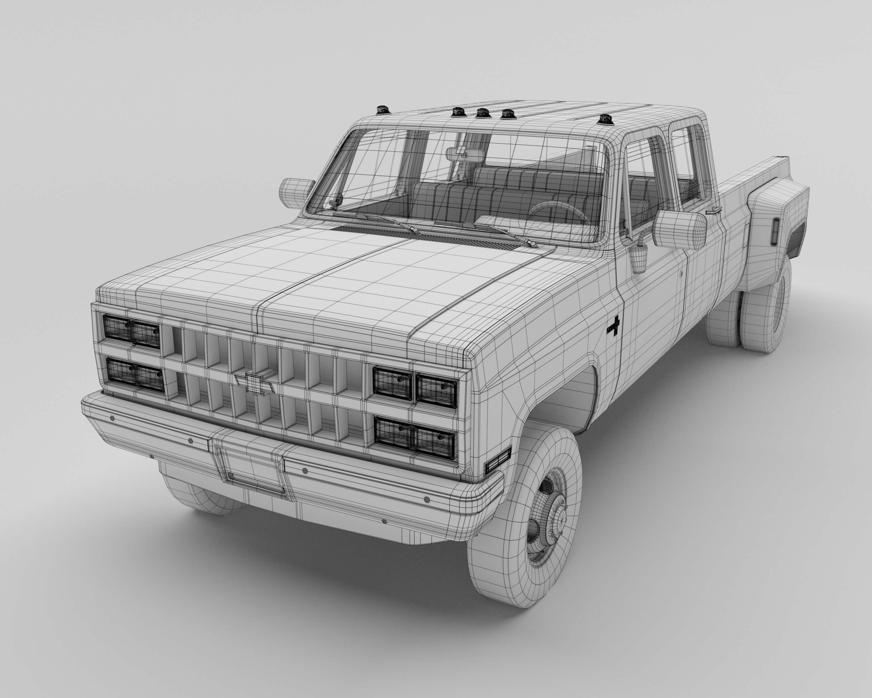 Chevrolet K30 Crew Cab Dually 1989 - 3D Model by artgeorg