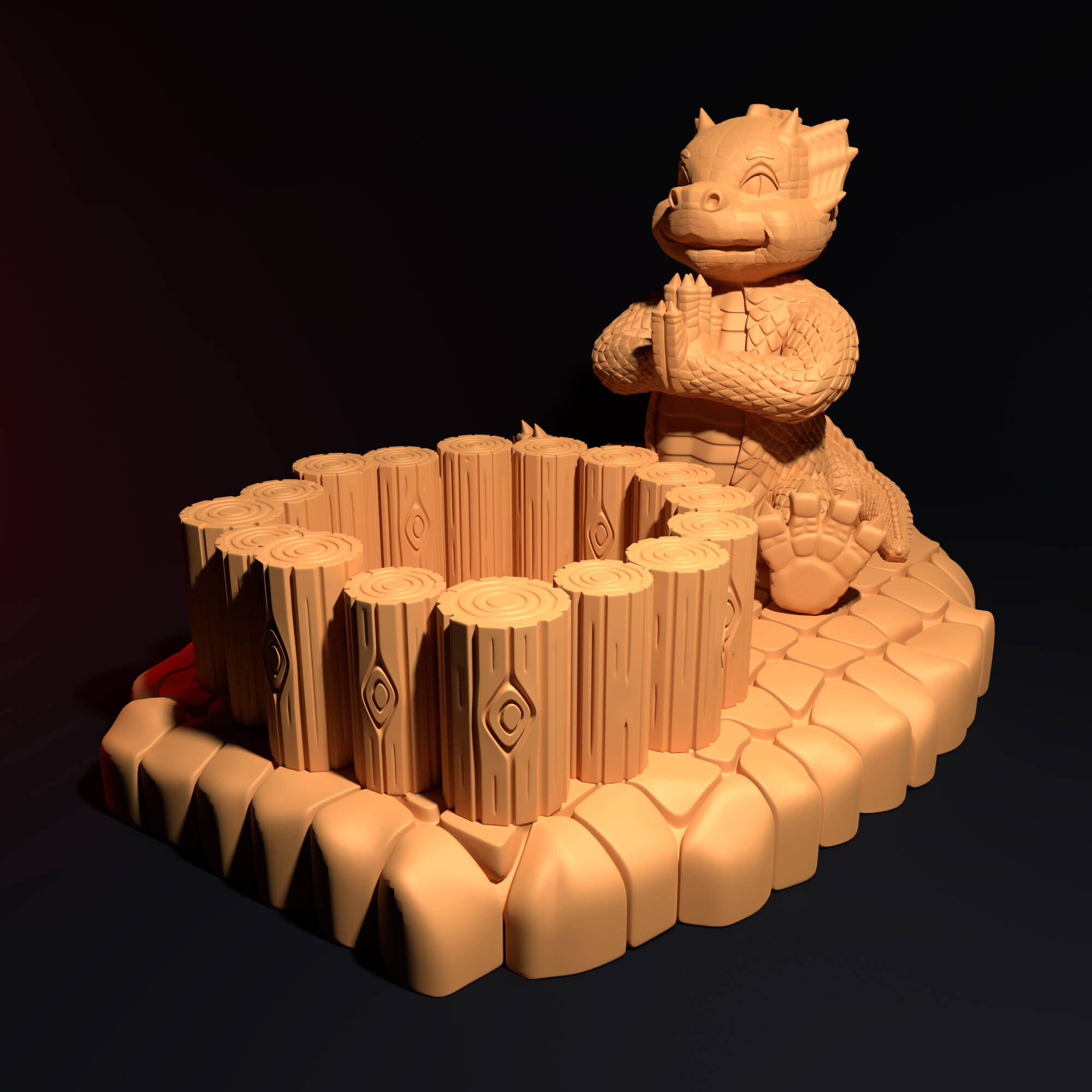 Dragon Candlestick - 3D Print Model by artgeorg