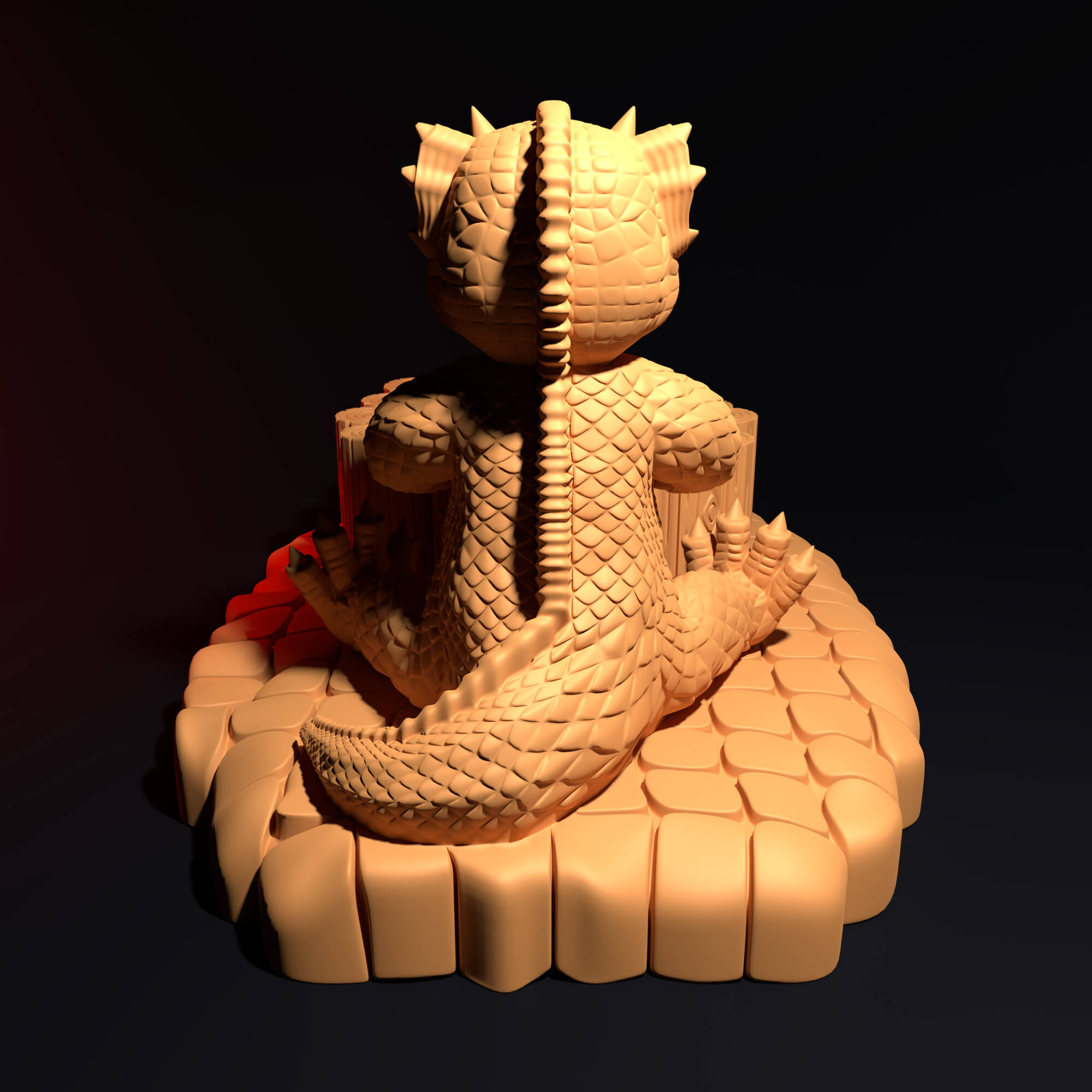 Dragon Candlestick - 3D Model by artgeorg