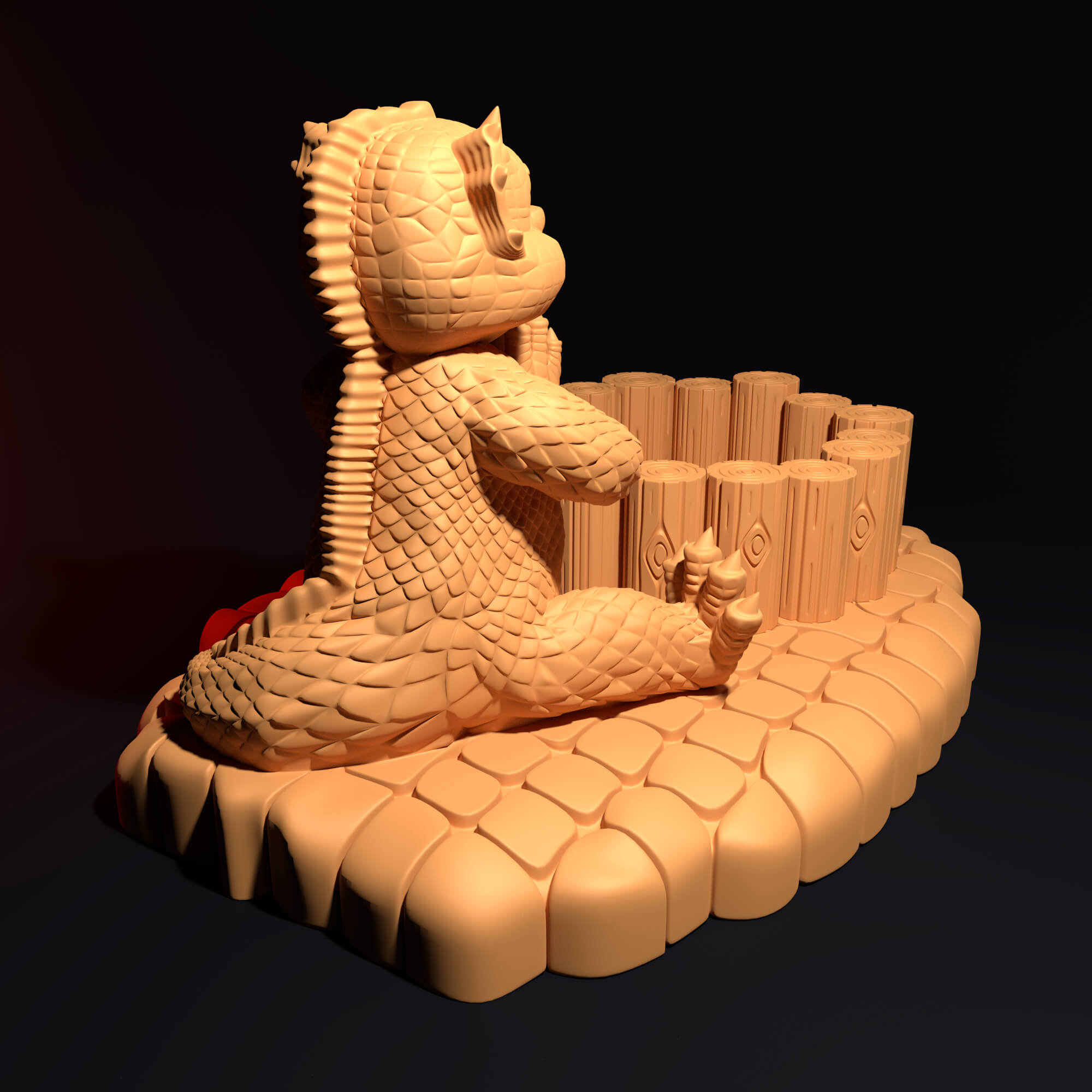 Dragon Candlestick - 3D Print Model by artgeorg