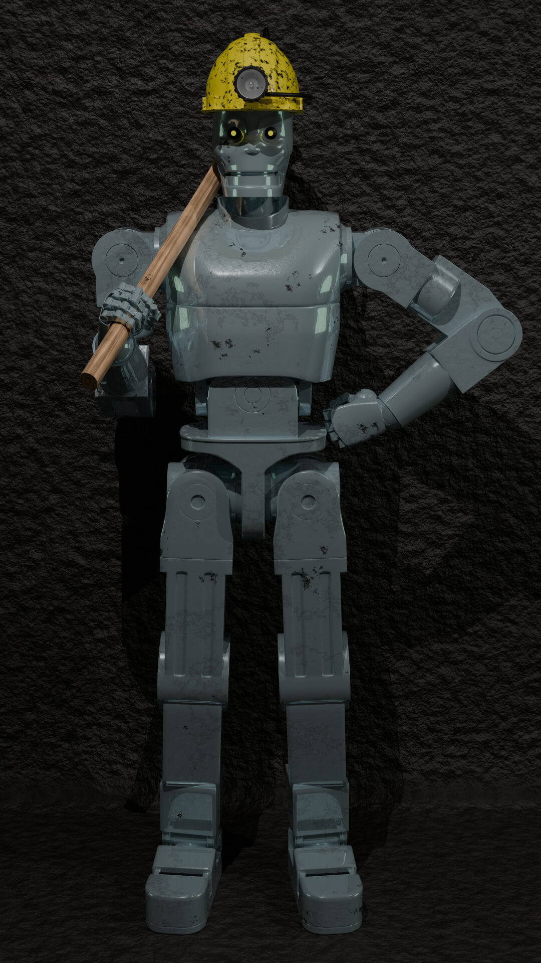 Retro Futuristic Robot 3D Render, Digital Art by artgeorg