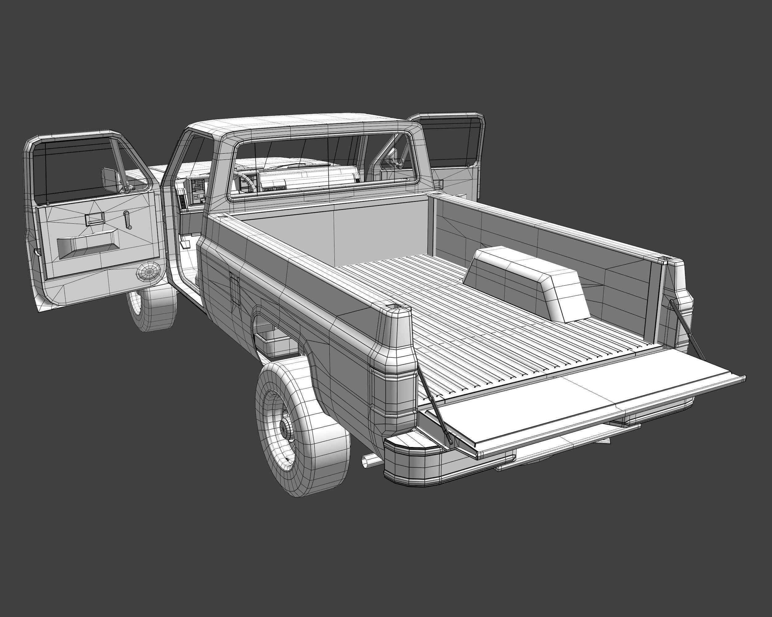 Generic Pickup Truck 2 - 3D Model by artgeorg