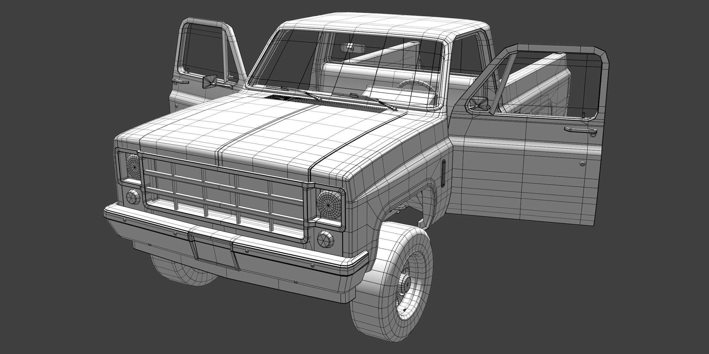 Generic Pickup Truck - 3D Model by artgeorg