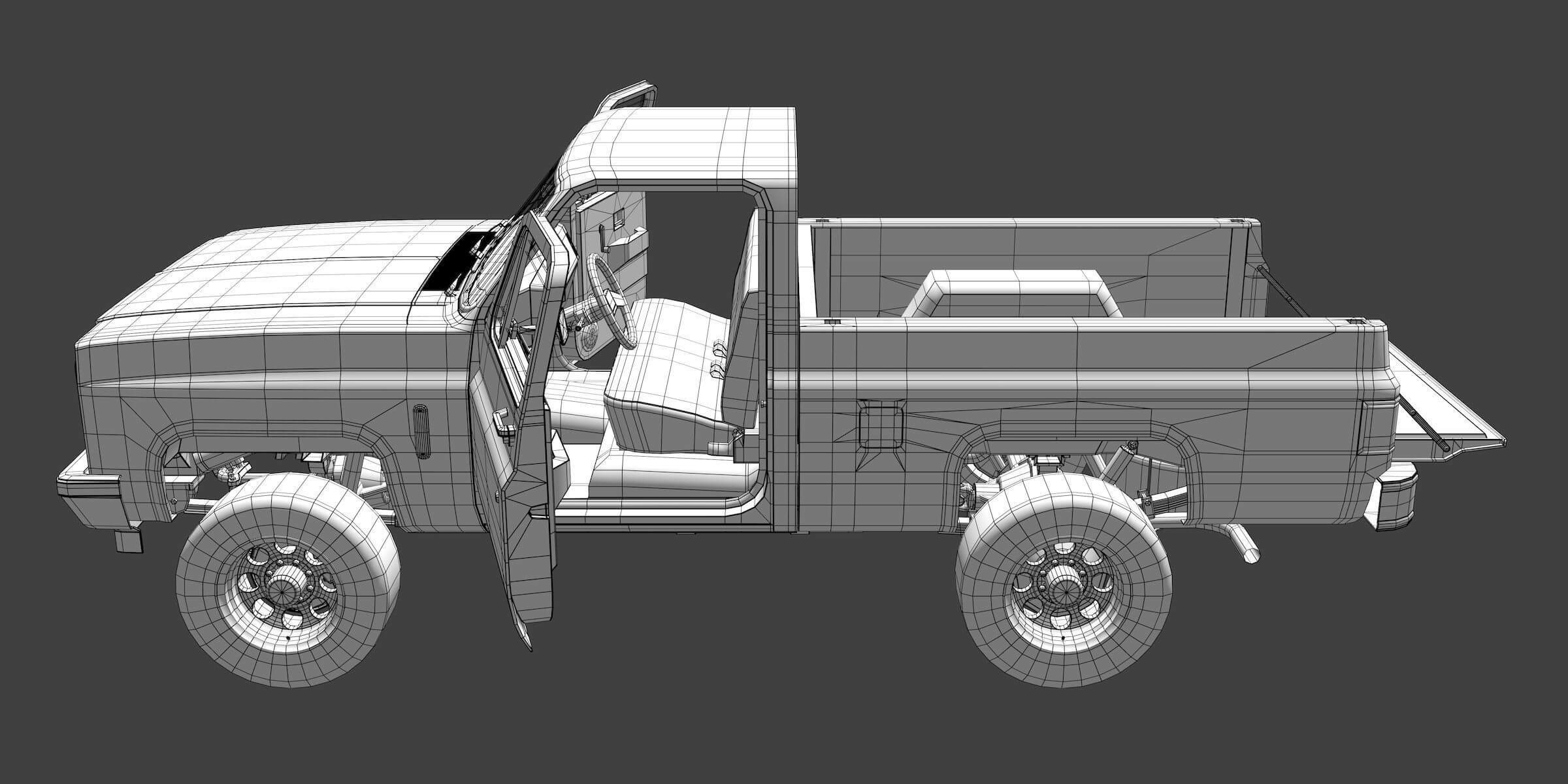 Generic Pickup Truck - 3D Model by artgeorg