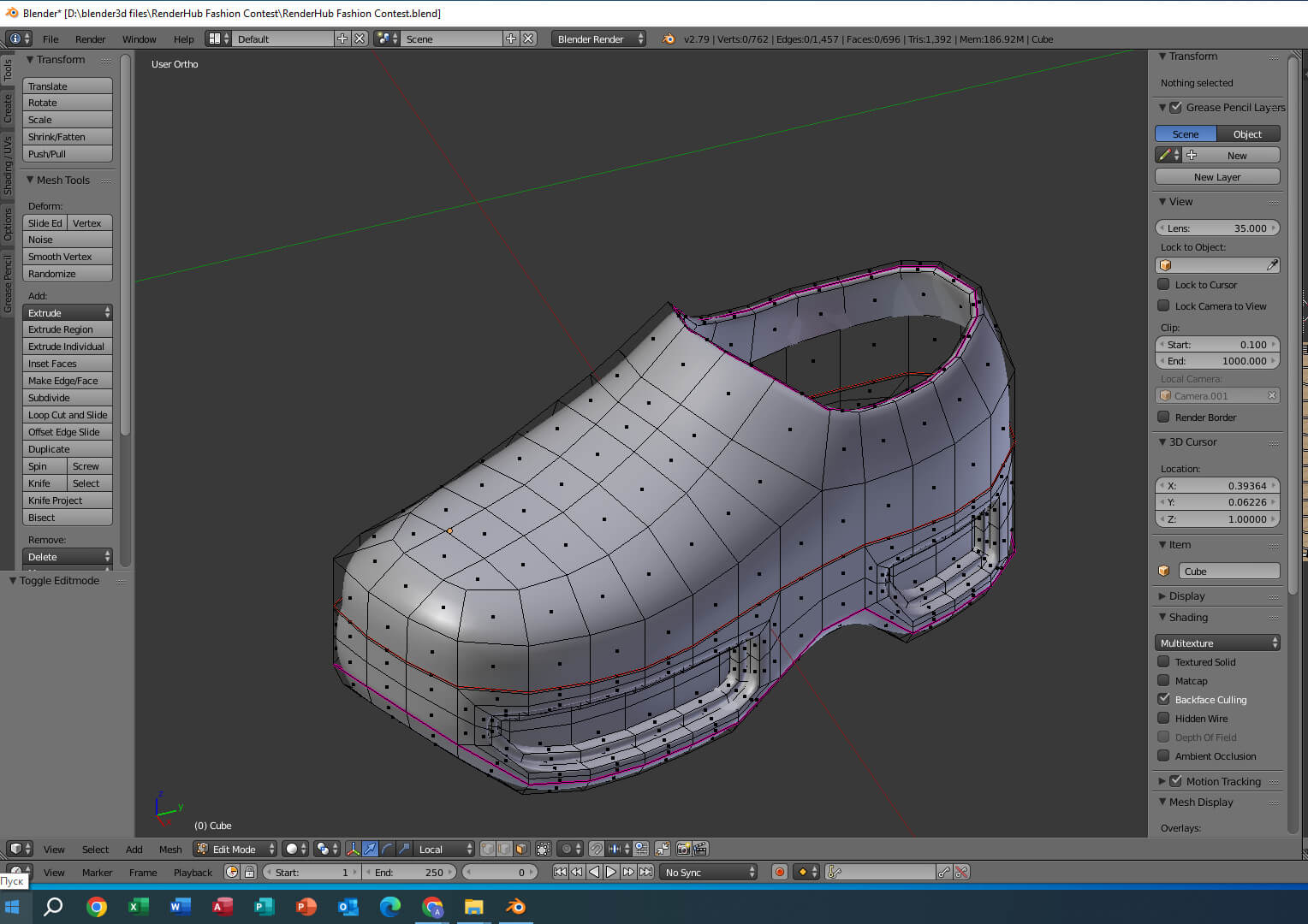 Rubber Slippers - Free 3D Model by artgeorg