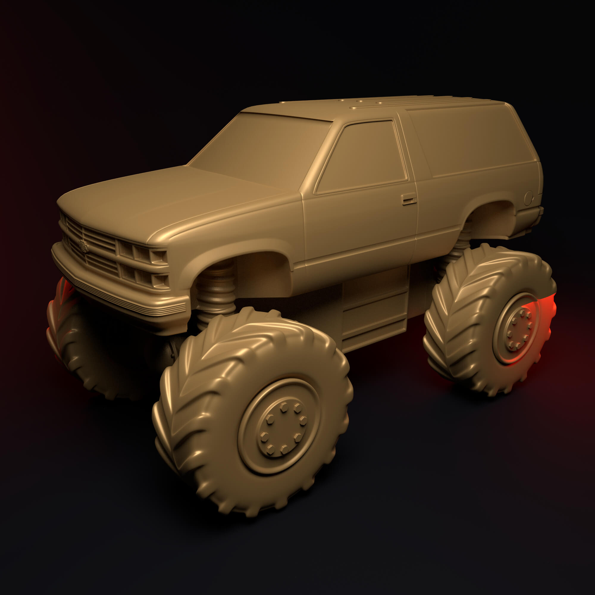 Simple Toy SUV - 3D Print Model by artgeorg