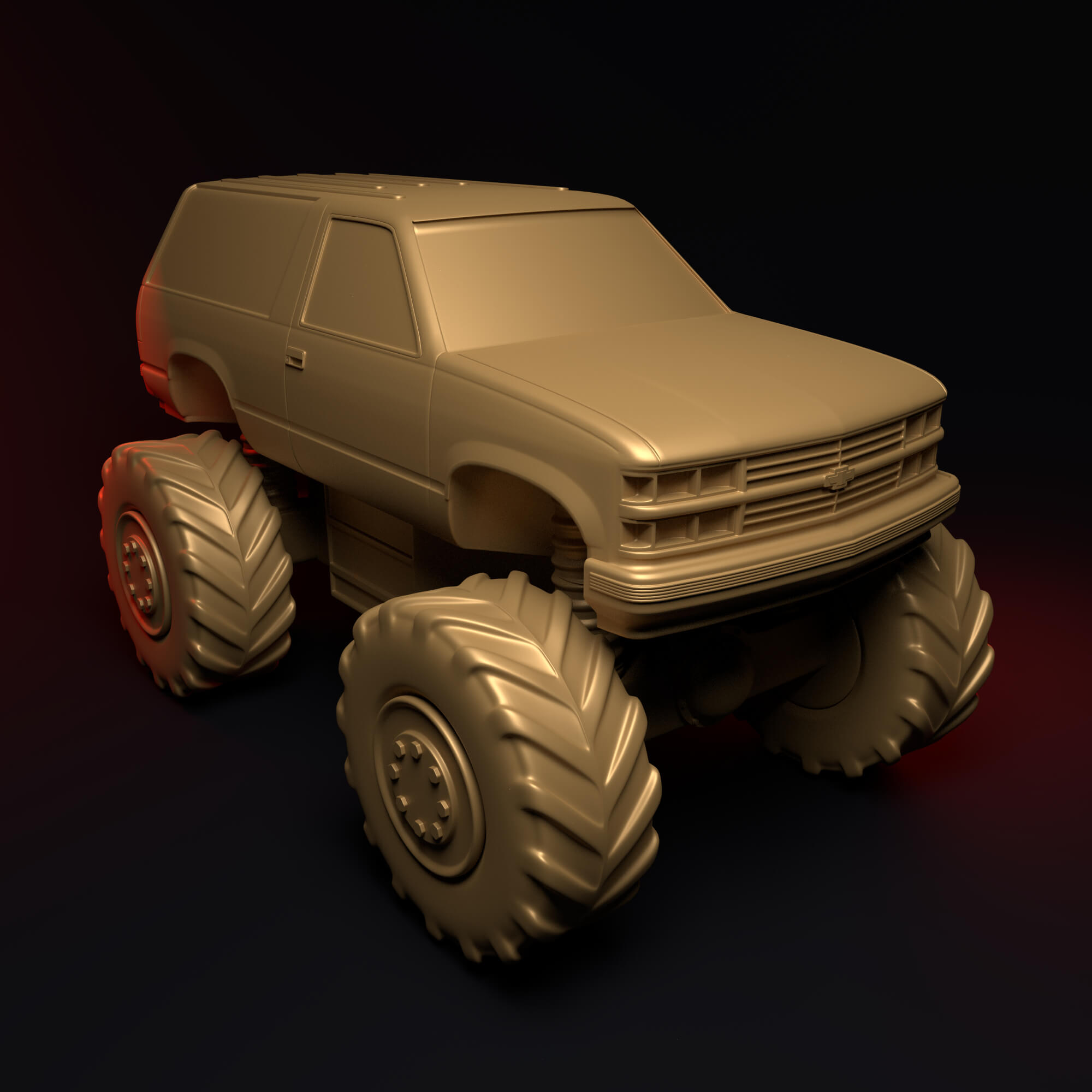 Simple Toy SUV - 3D Print Model by artgeorg