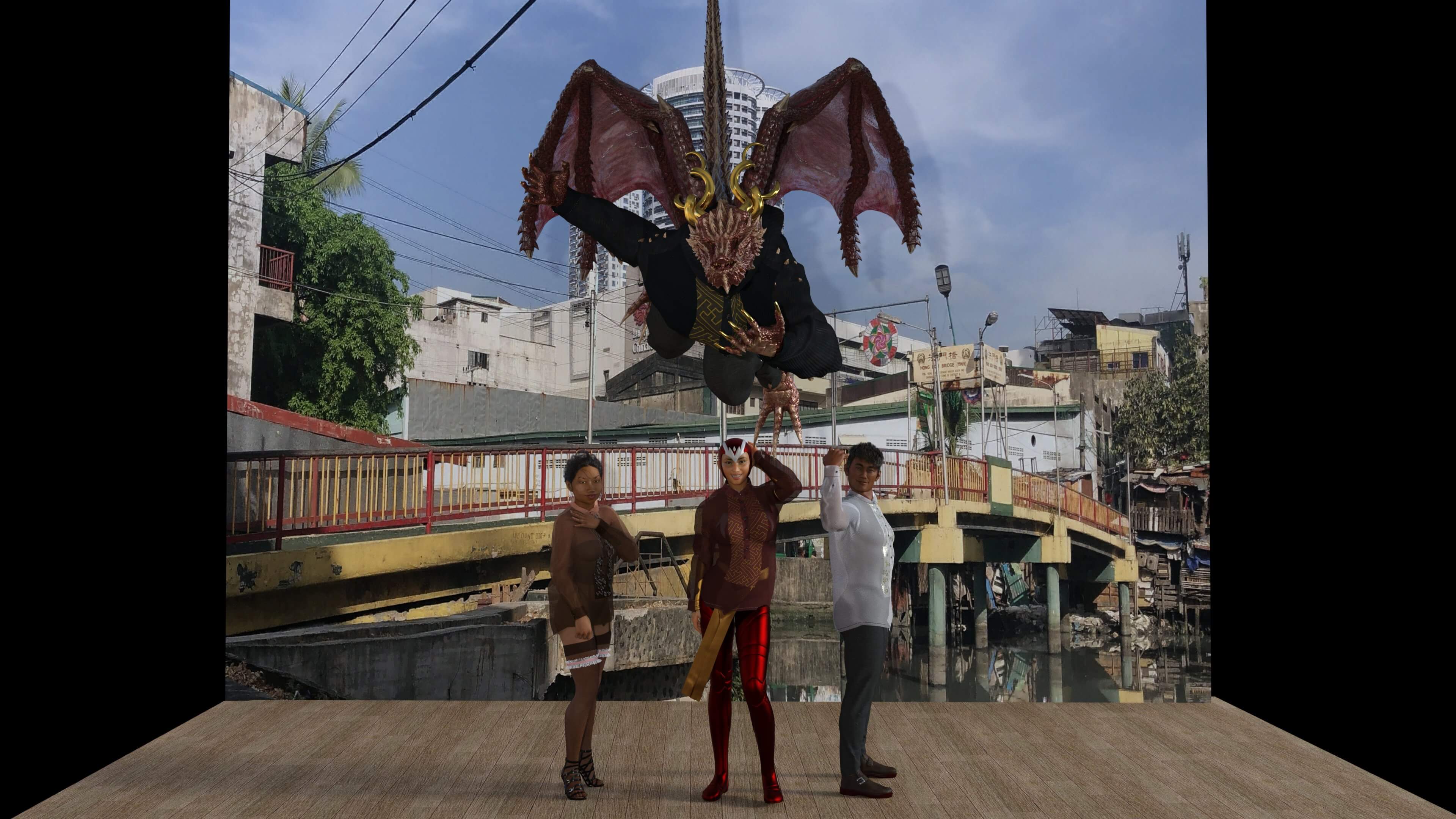 MARAMING SALAMAT FROM Hong Bon Bridge 3D Render by arthurgarcia