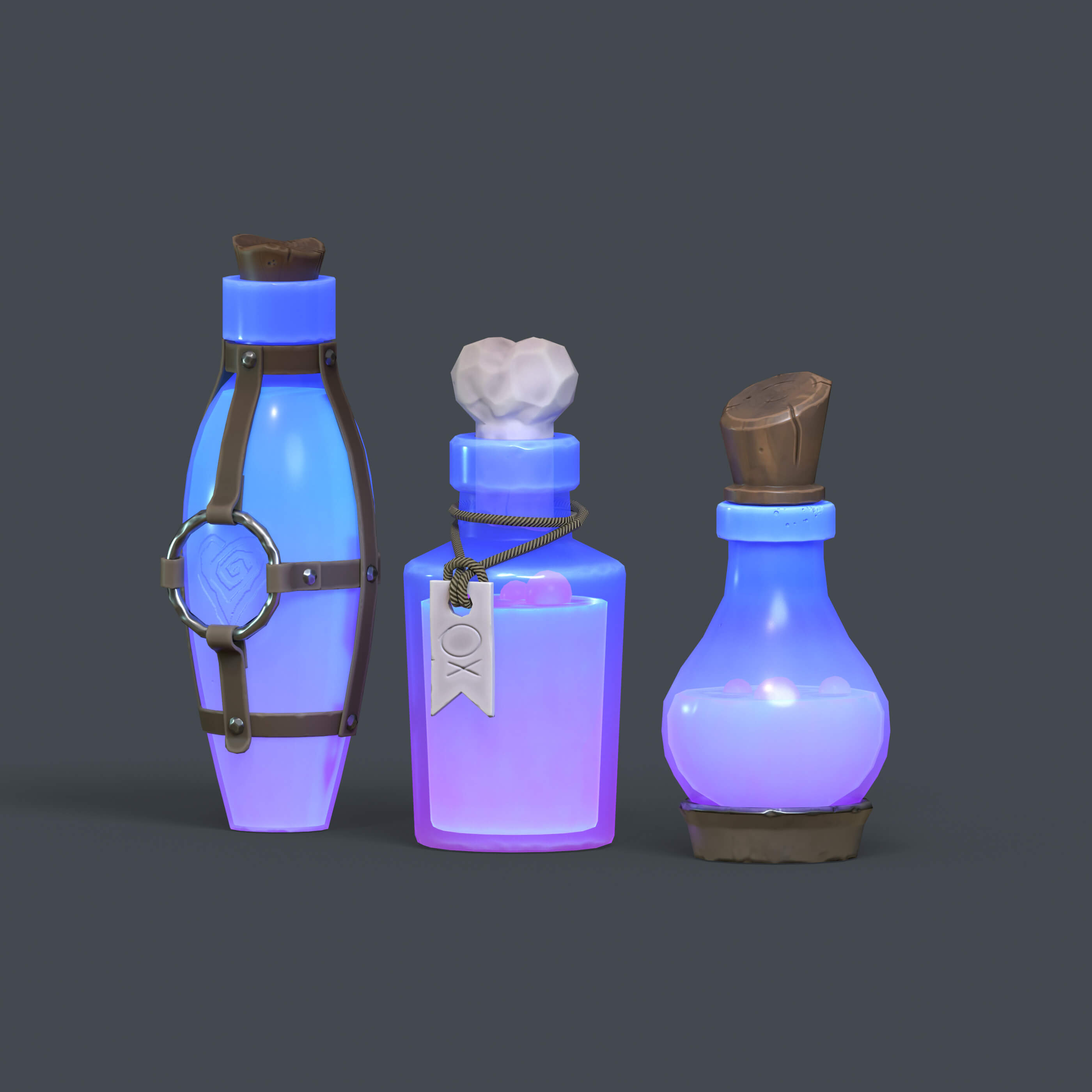 Magic Potions - 3D Model by ArtInt3d