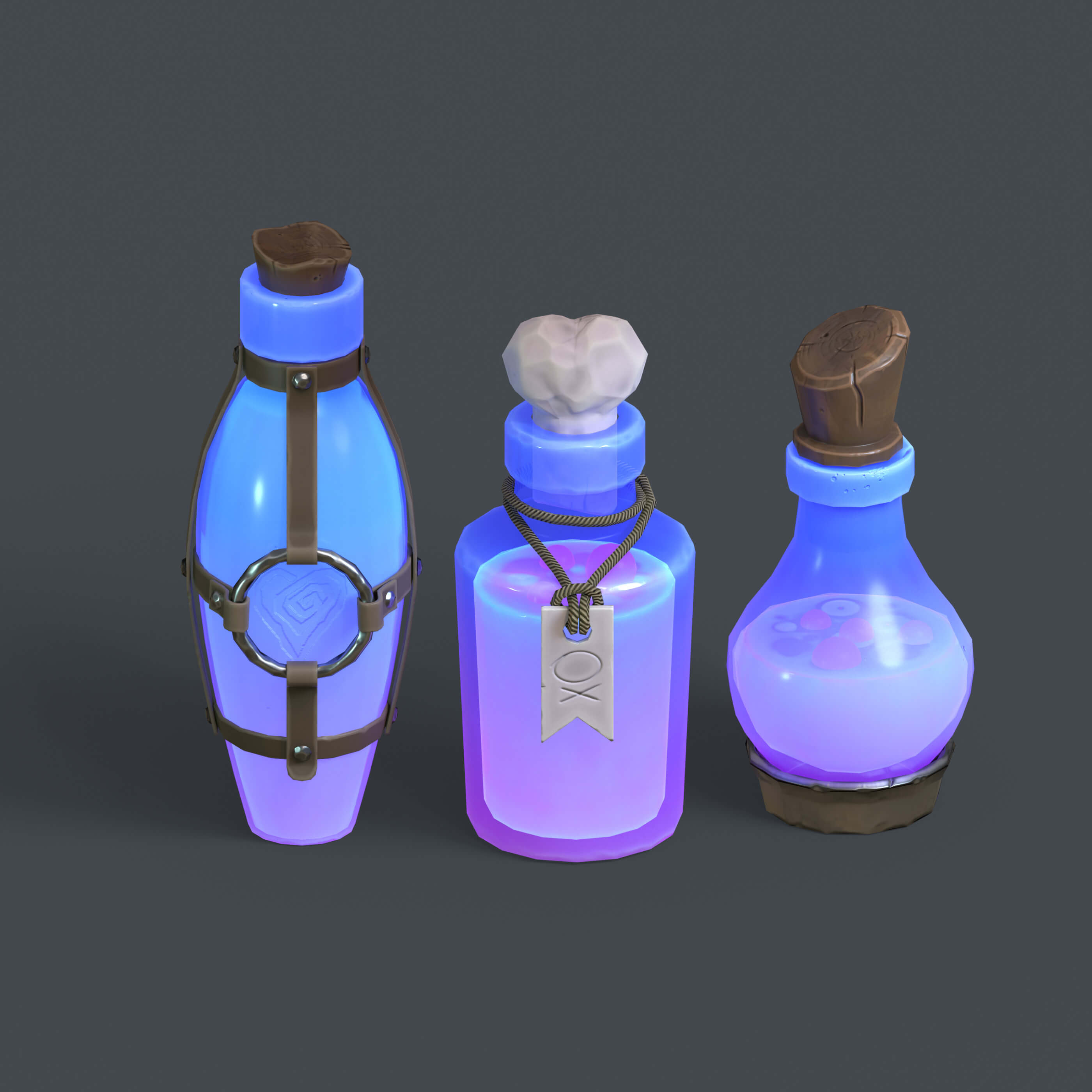 Magic Potions - 3D Model by ArtInt3d