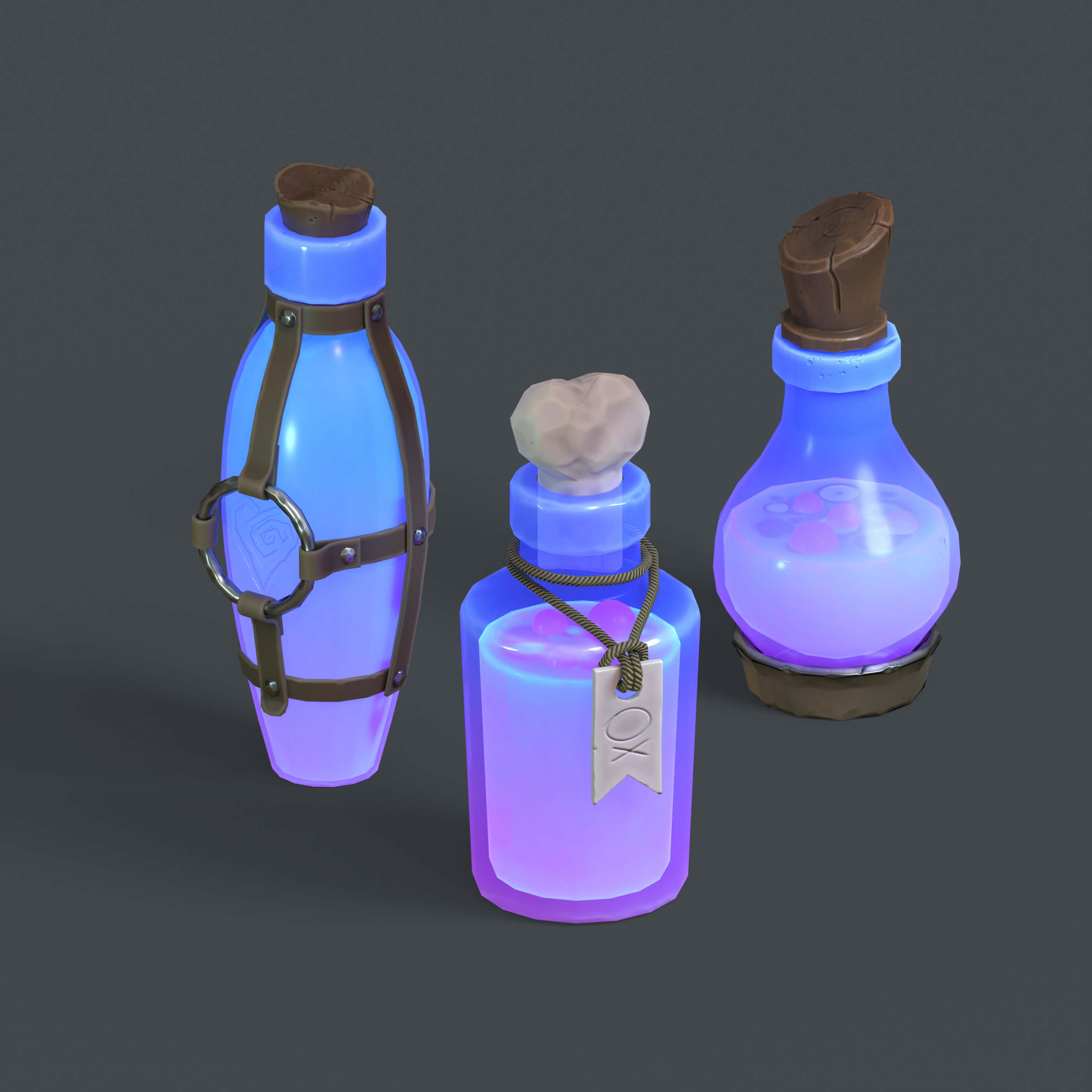Magic Potions - 3D Model by ArtInt3d