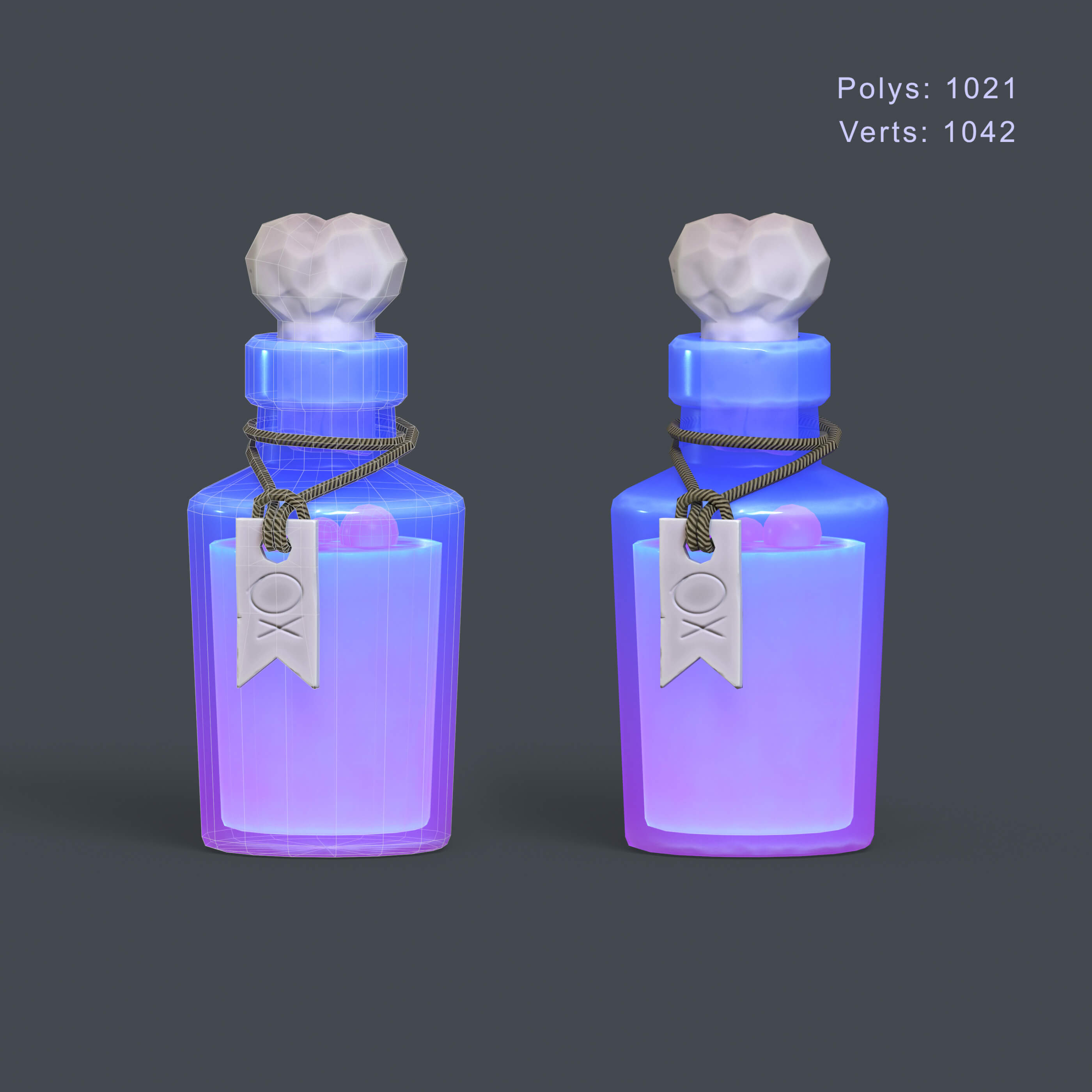 Magic Potions - 3D Model by ArtInt3d