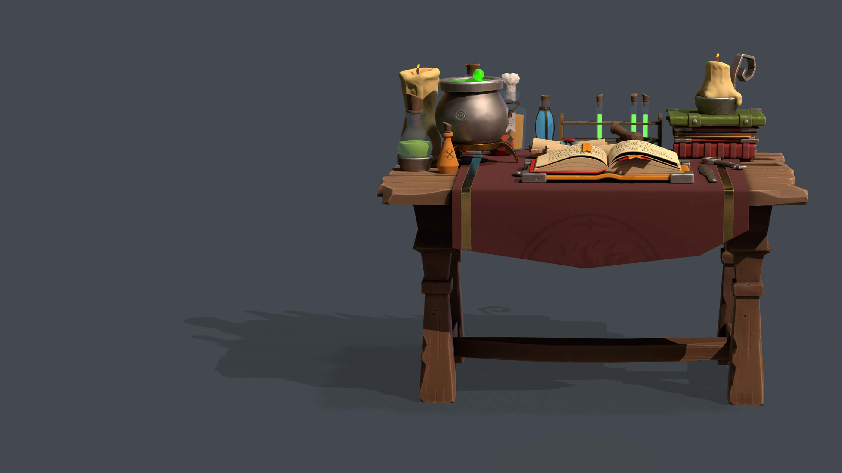 Stylized Alchemy Table - 3D Model by ArtInt3d