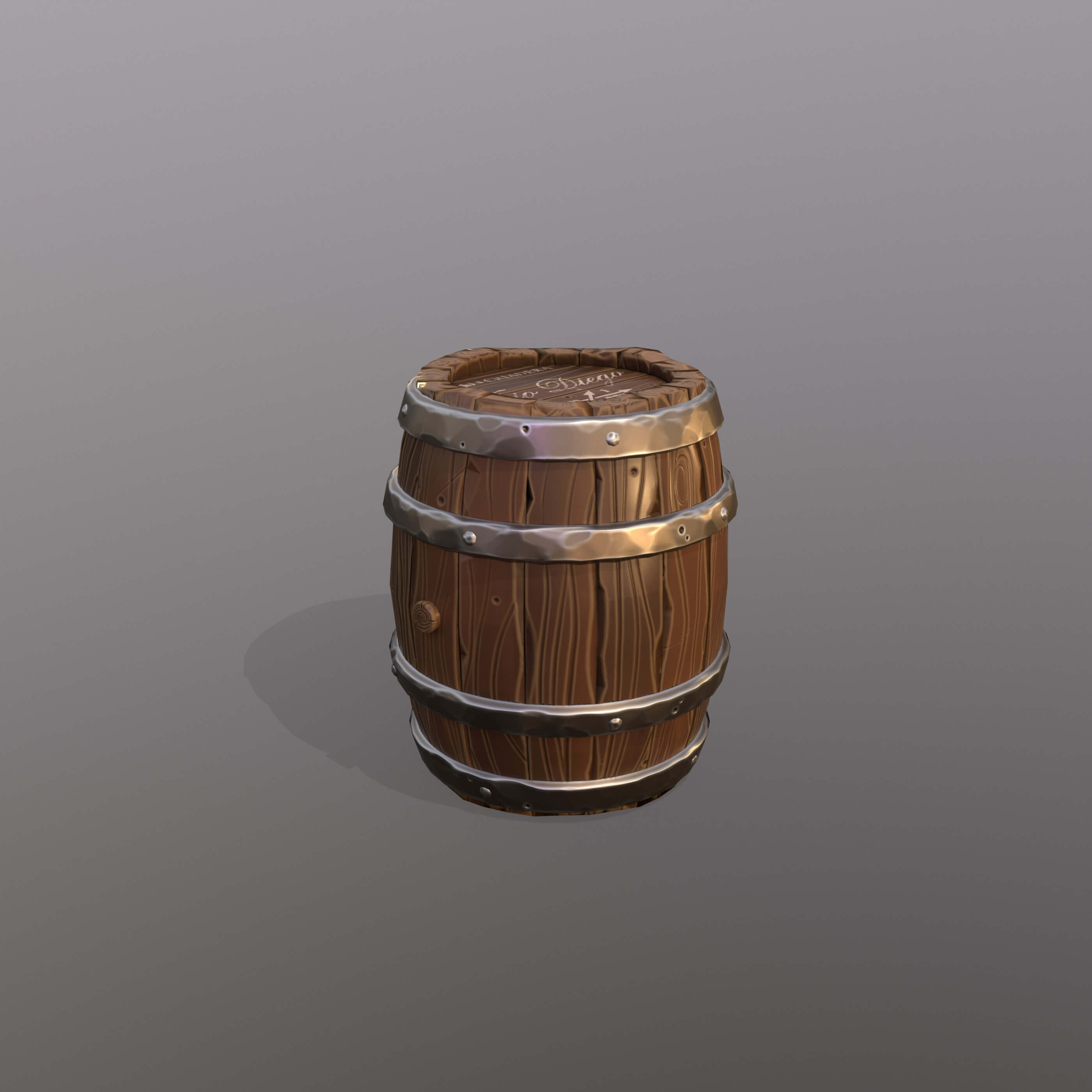 Stylized Barrel - 3D Model by ArtInt3d