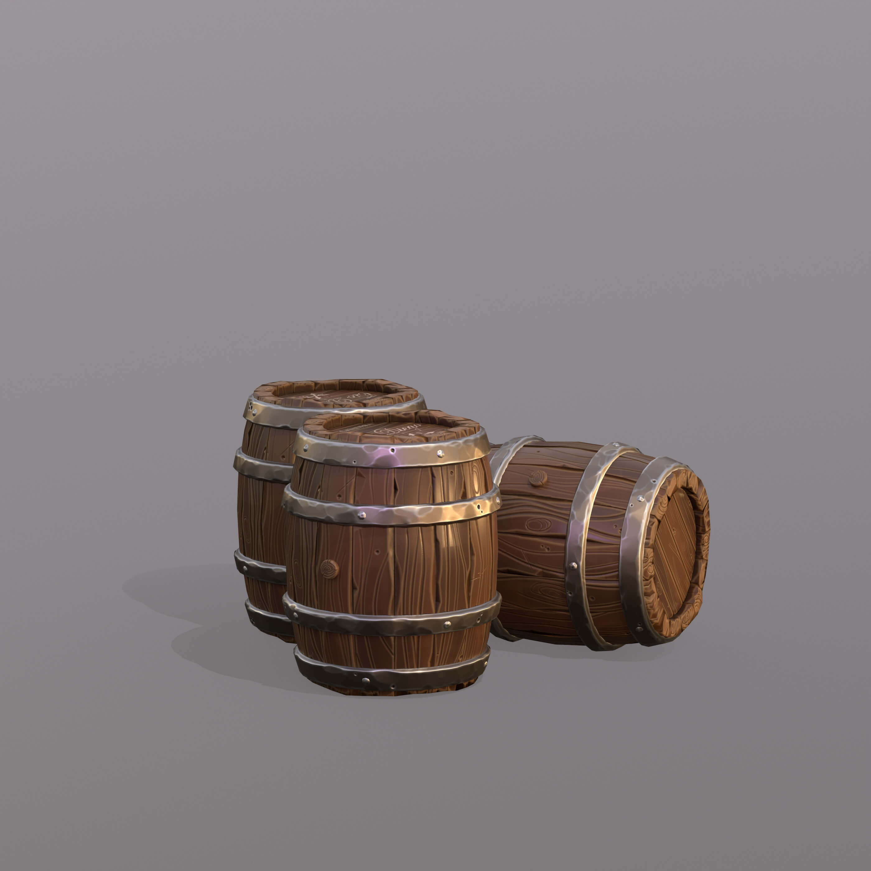 Stylized Barrel - 3D Model by ArtInt3d