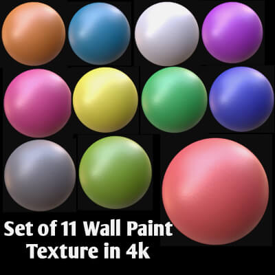 Set of 11 Wall Paint PBR Texture by artist_sush