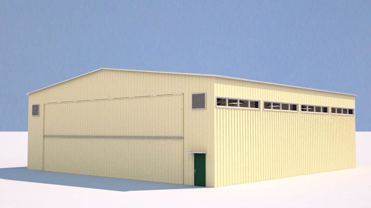 Aircraft Hangar - 3D Model by artpolka
