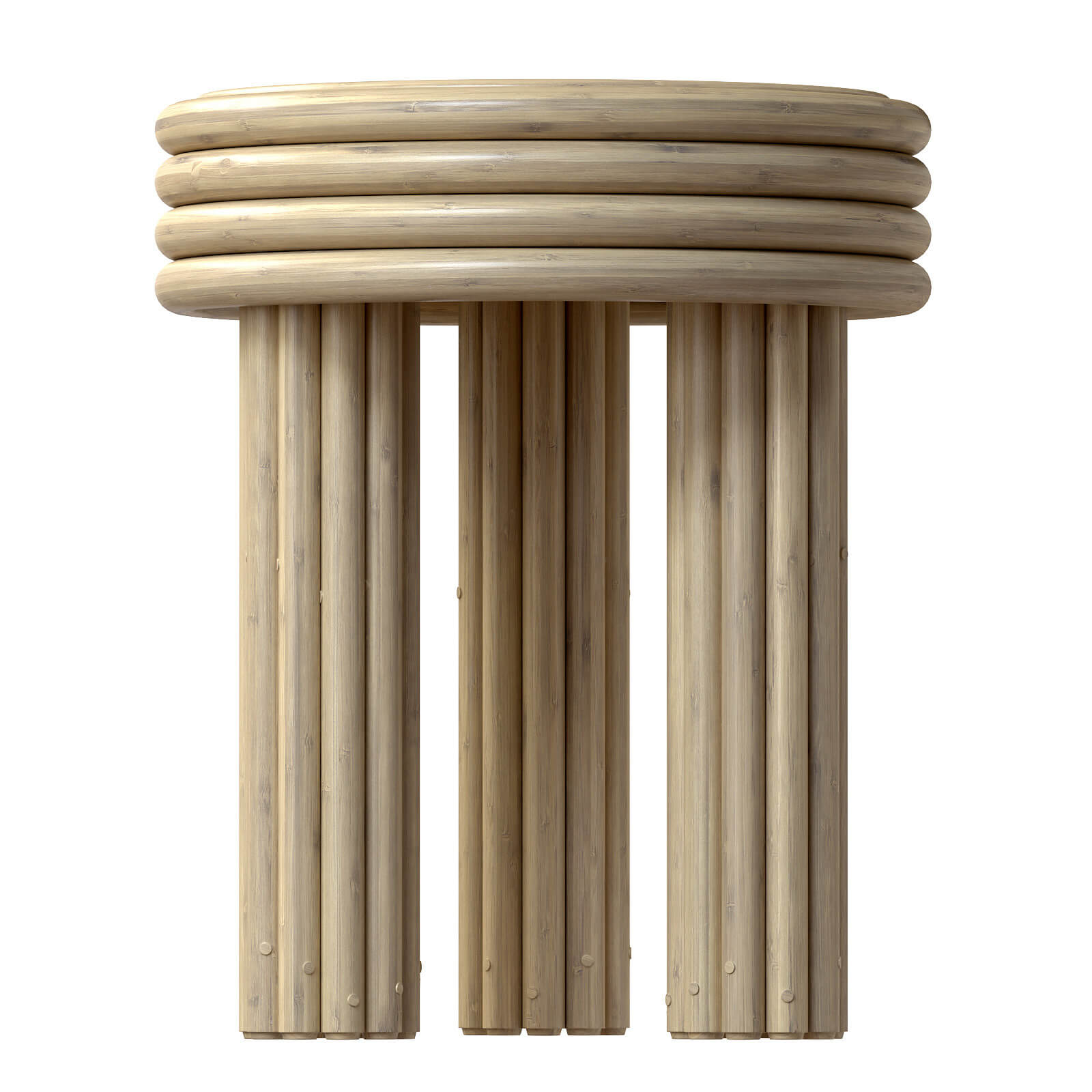 Bamboo Round Claude Side Table - 3D Model by artpolka