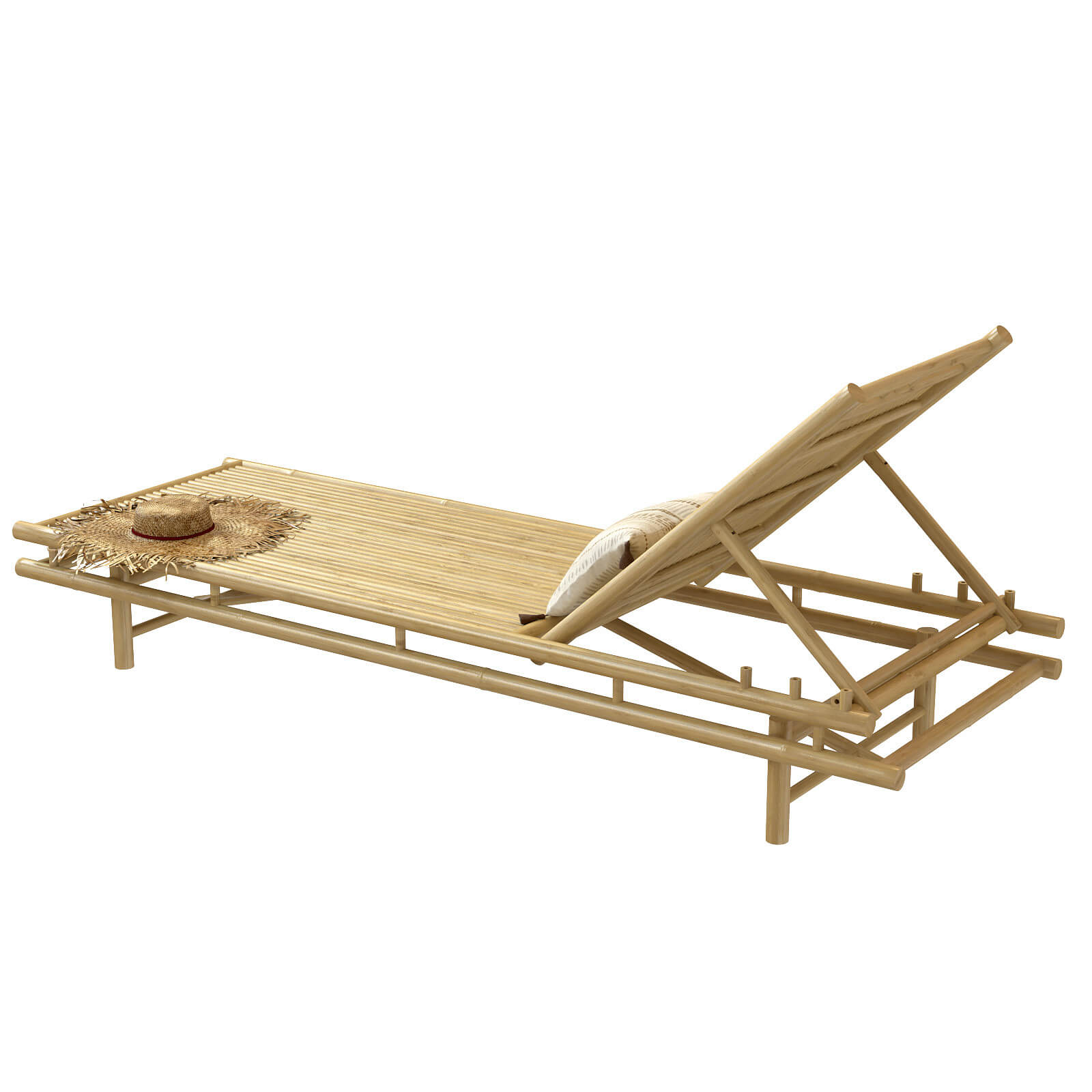 Bamboo Sunbed Gossy - 3D Model by artpolka