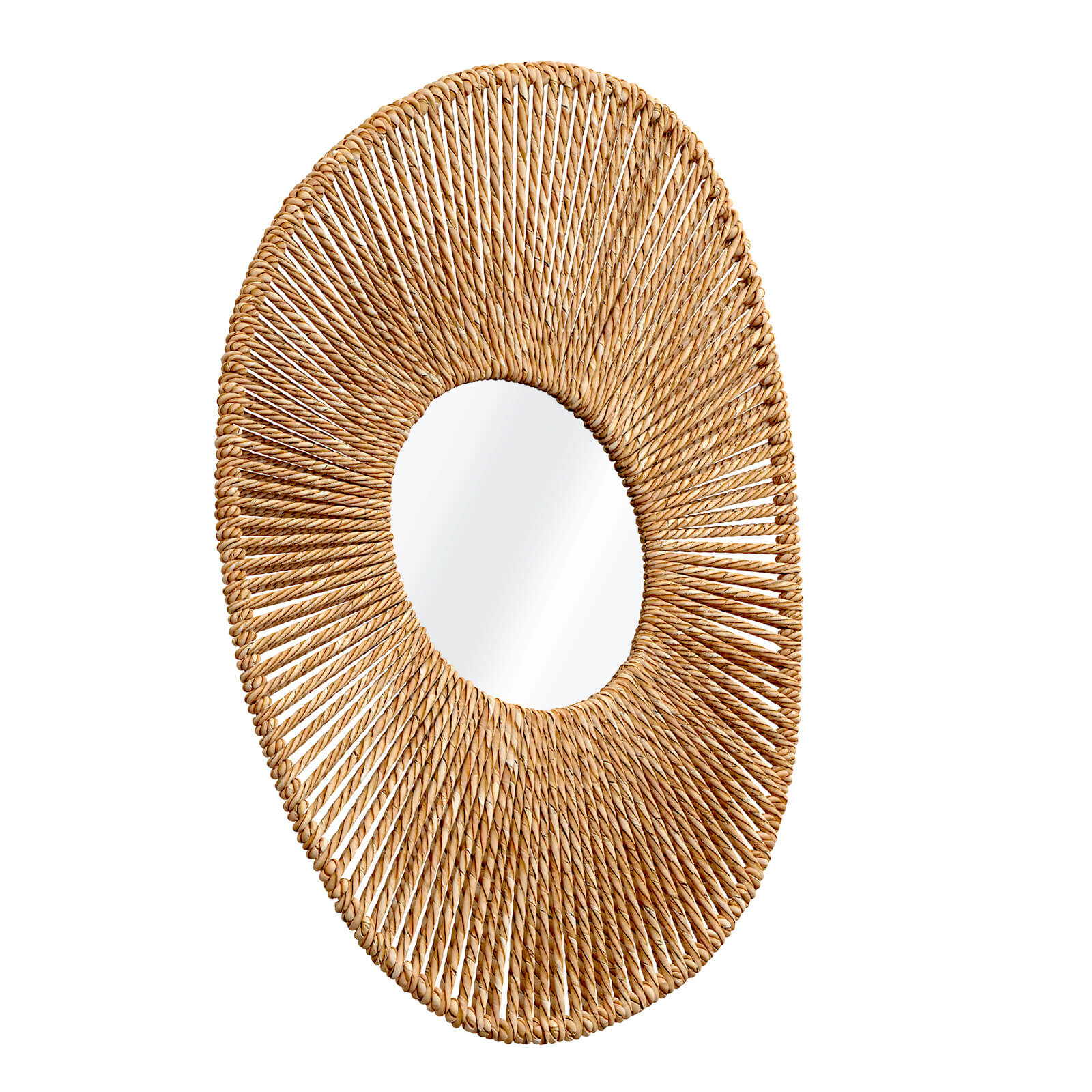 Big Bathroom Mirror in Seagrass Frame - 3D Model by artpolka