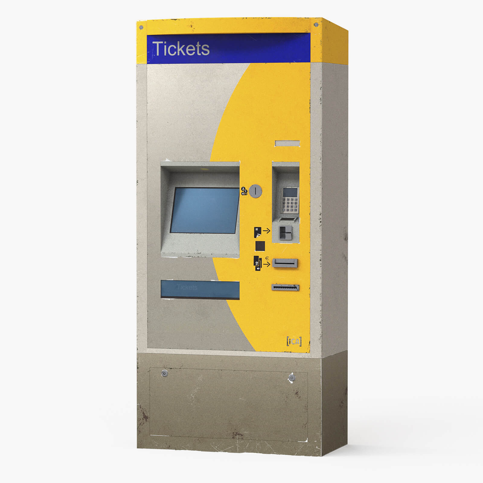 Biletomat Ticket Validation Card Payment Machine Aged - 3D Model by ...