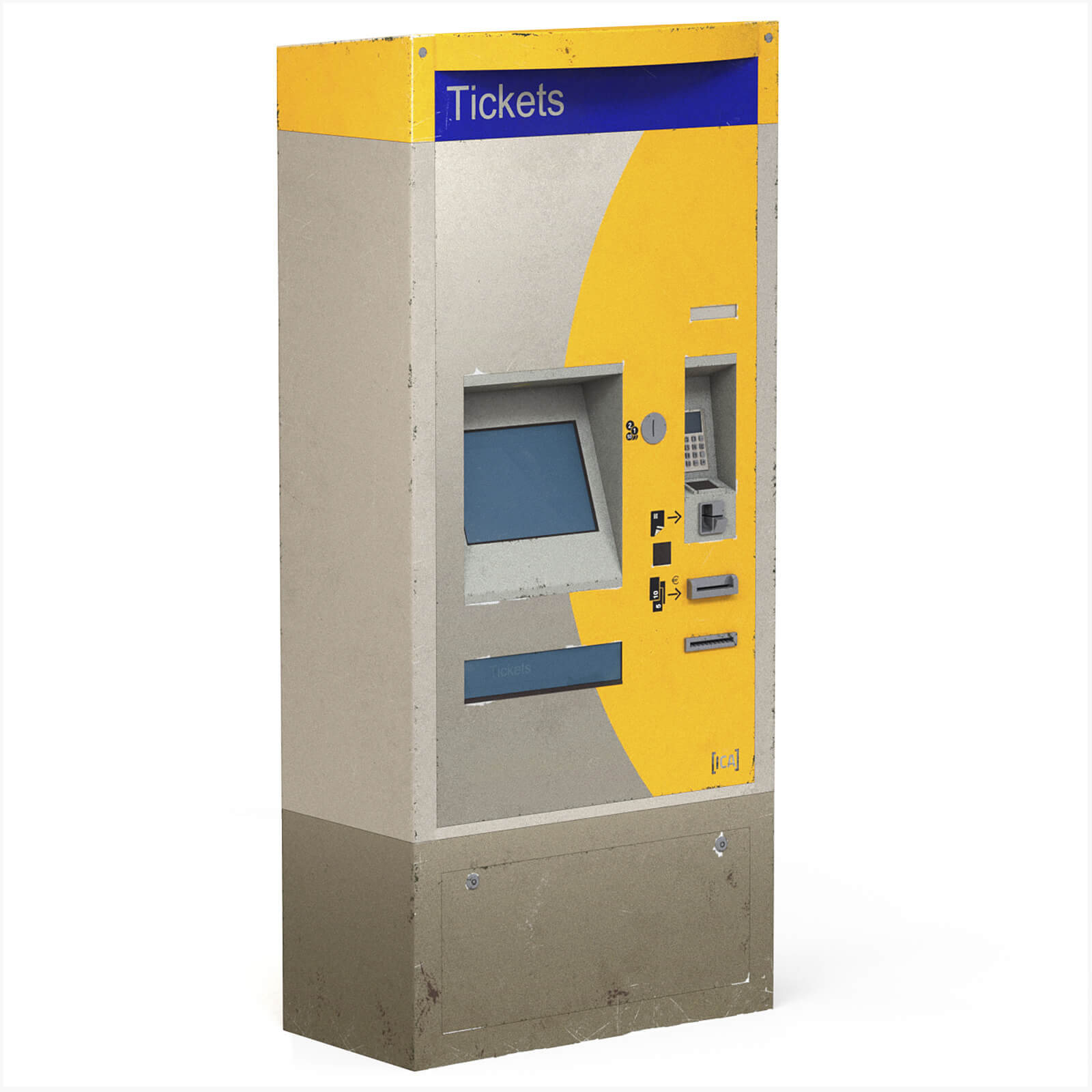 Biletomat Ticket Validation Card Payment Machine Aged - 3D Model by ...