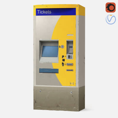 Biletomat Ticket Validation Card Payment Machine Aged - 3D Model by ...