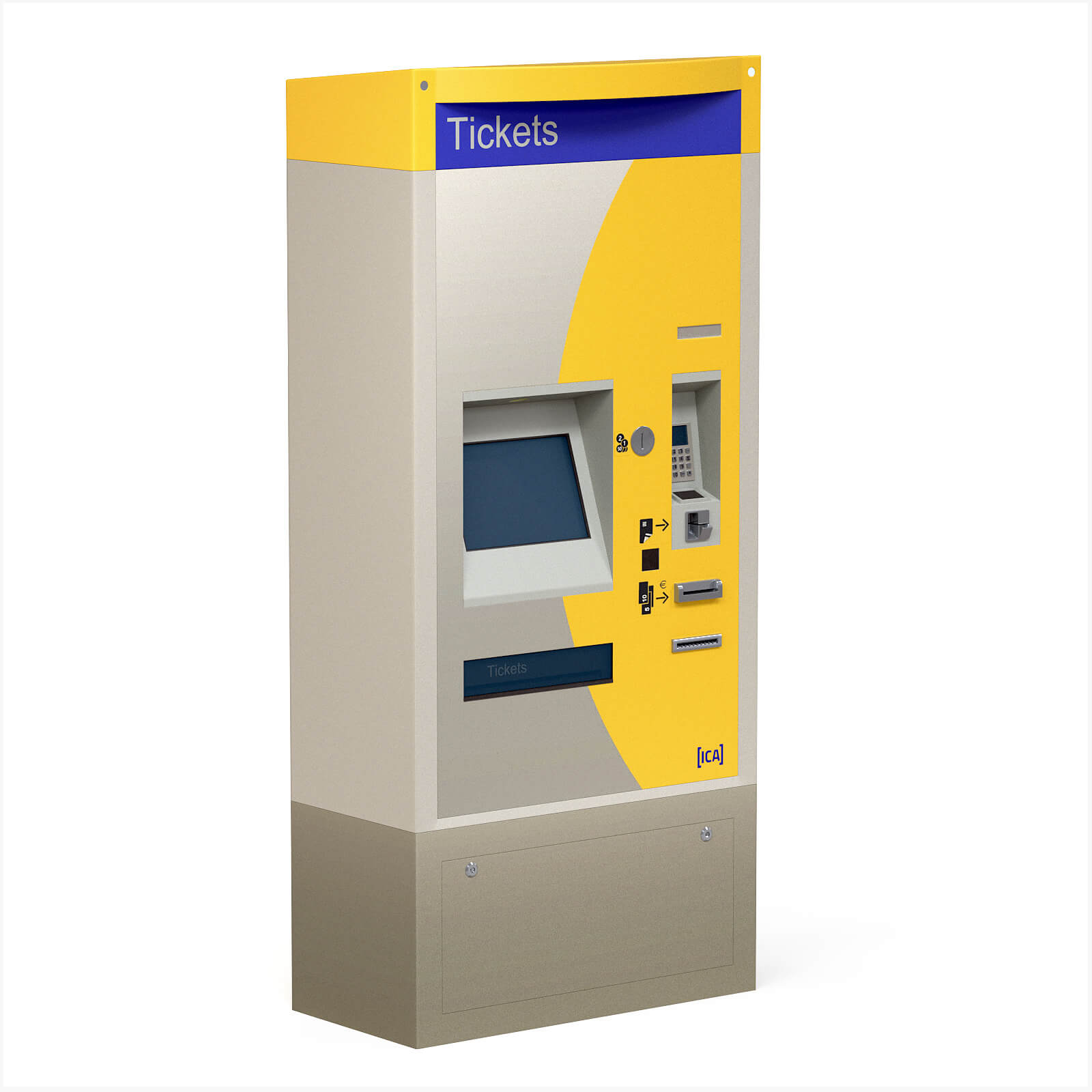 Biletomat Ticket Validation Card Payment Machine - 3D Model by artpolka