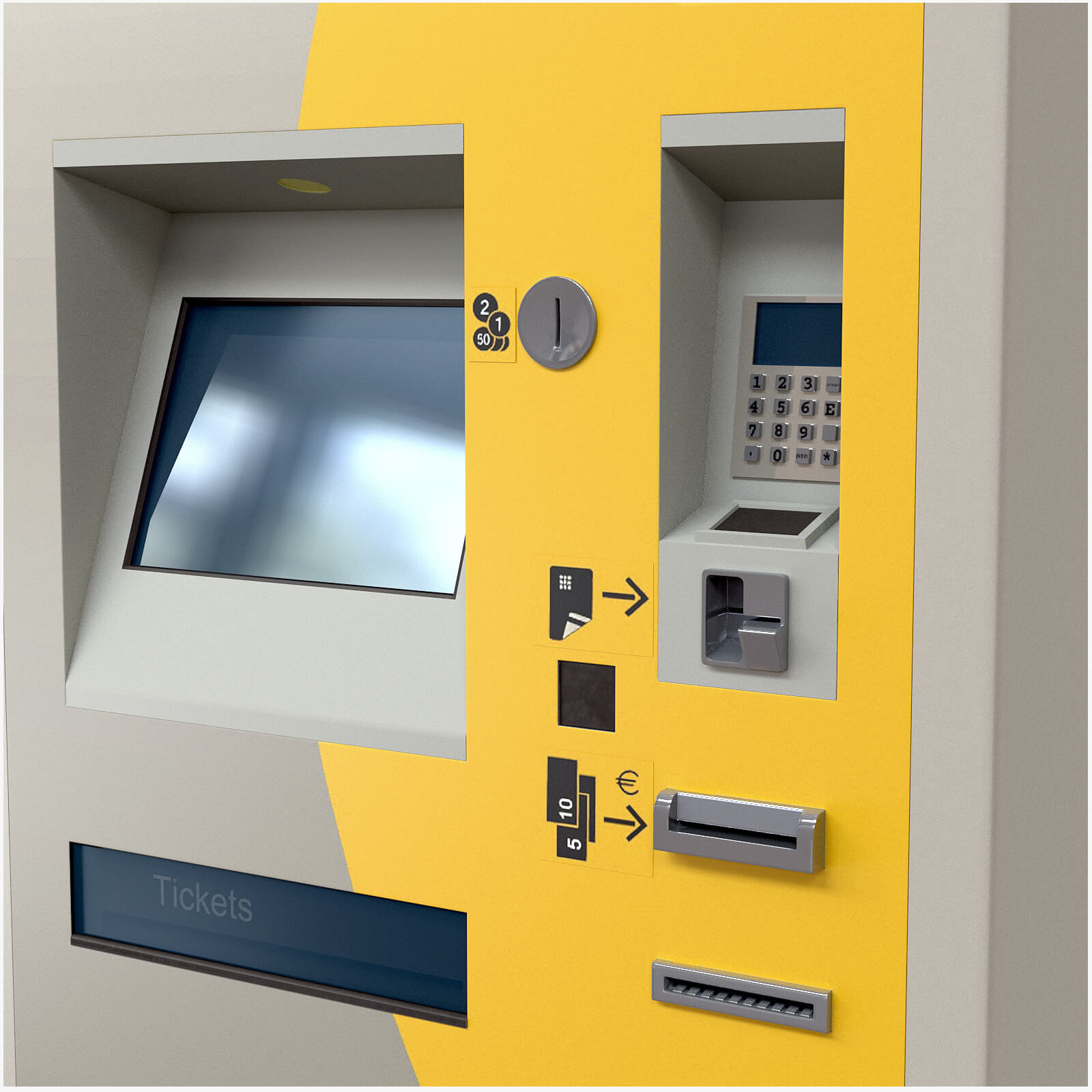 Biletomat Ticket Validation Card Payment Machine - 3D Model by artpolka