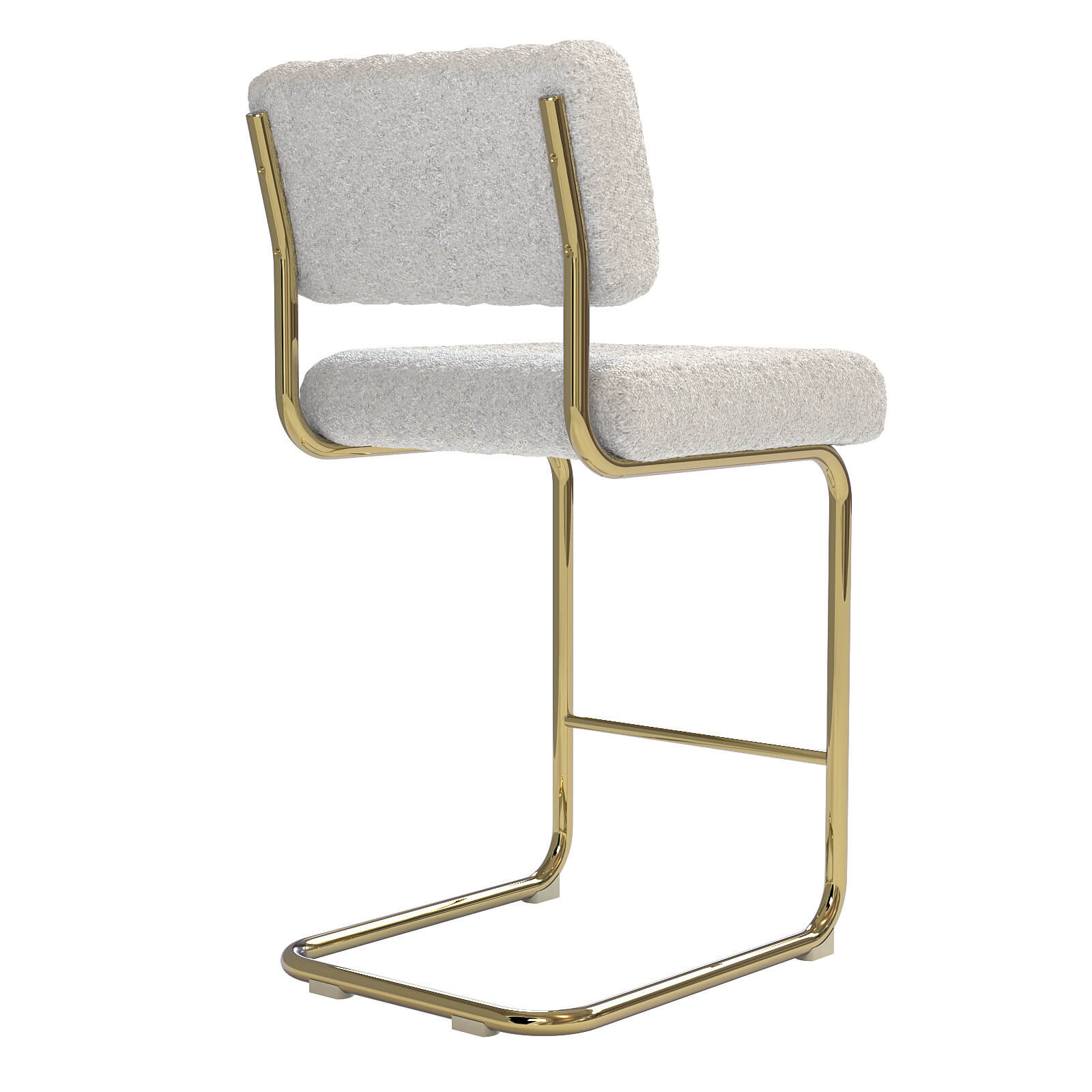 Blake Boucle Bar Stool White - 3D Model by artpolka