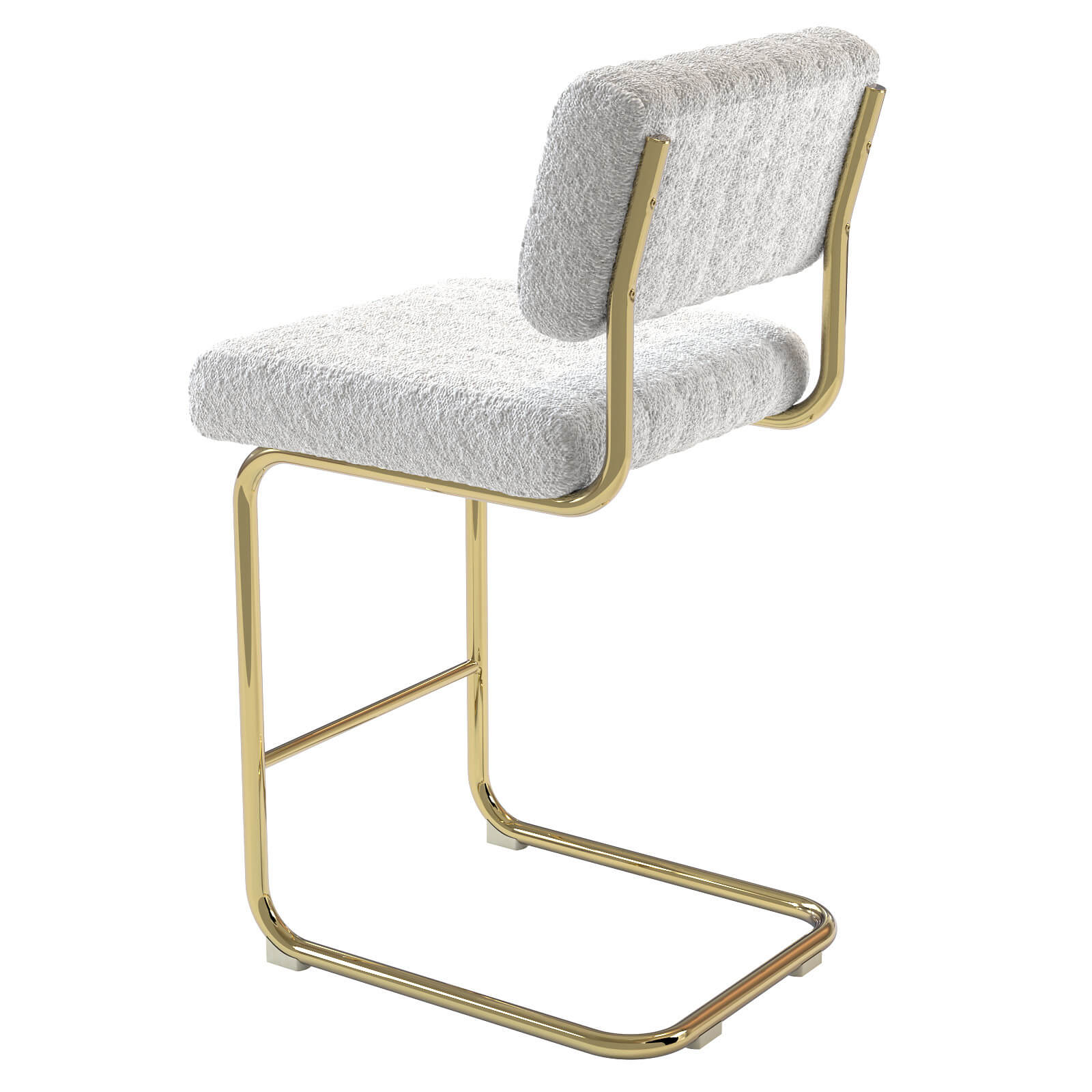 Blake Boucle Bar Stool White - 3D Model by artpolka