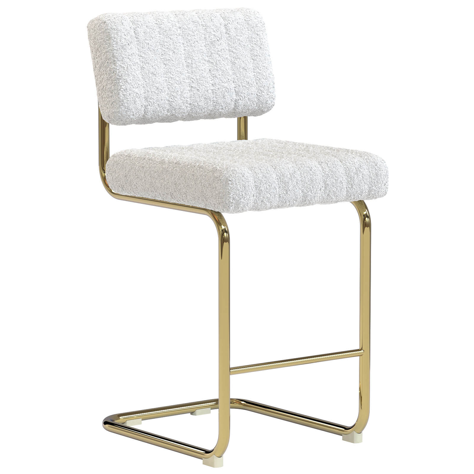 Blake Boucle Bar Stool White - 3D Model by artpolka