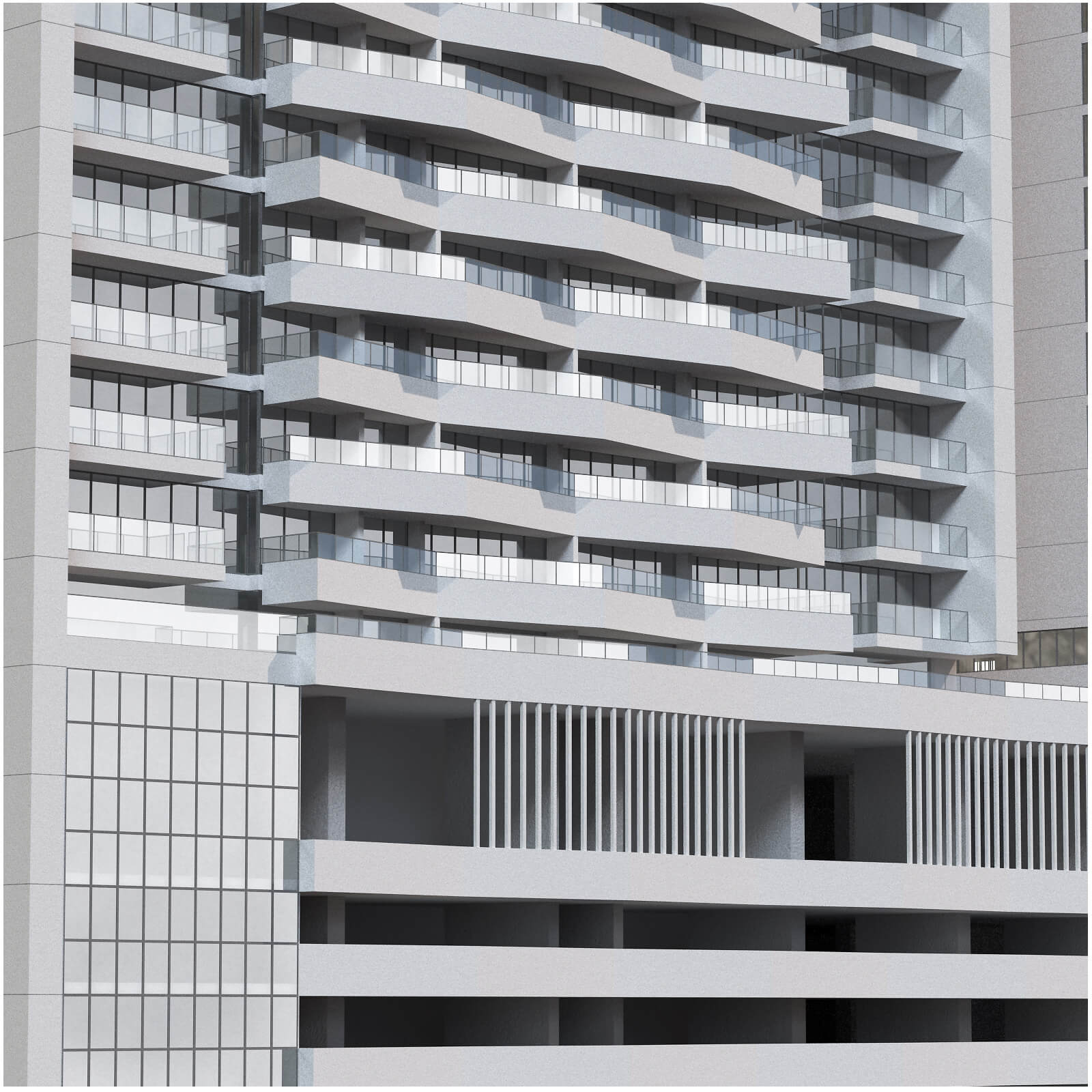 Bloom Heights Tower in Jumeirah Village Circle Dubai - 3D Model by artpolka