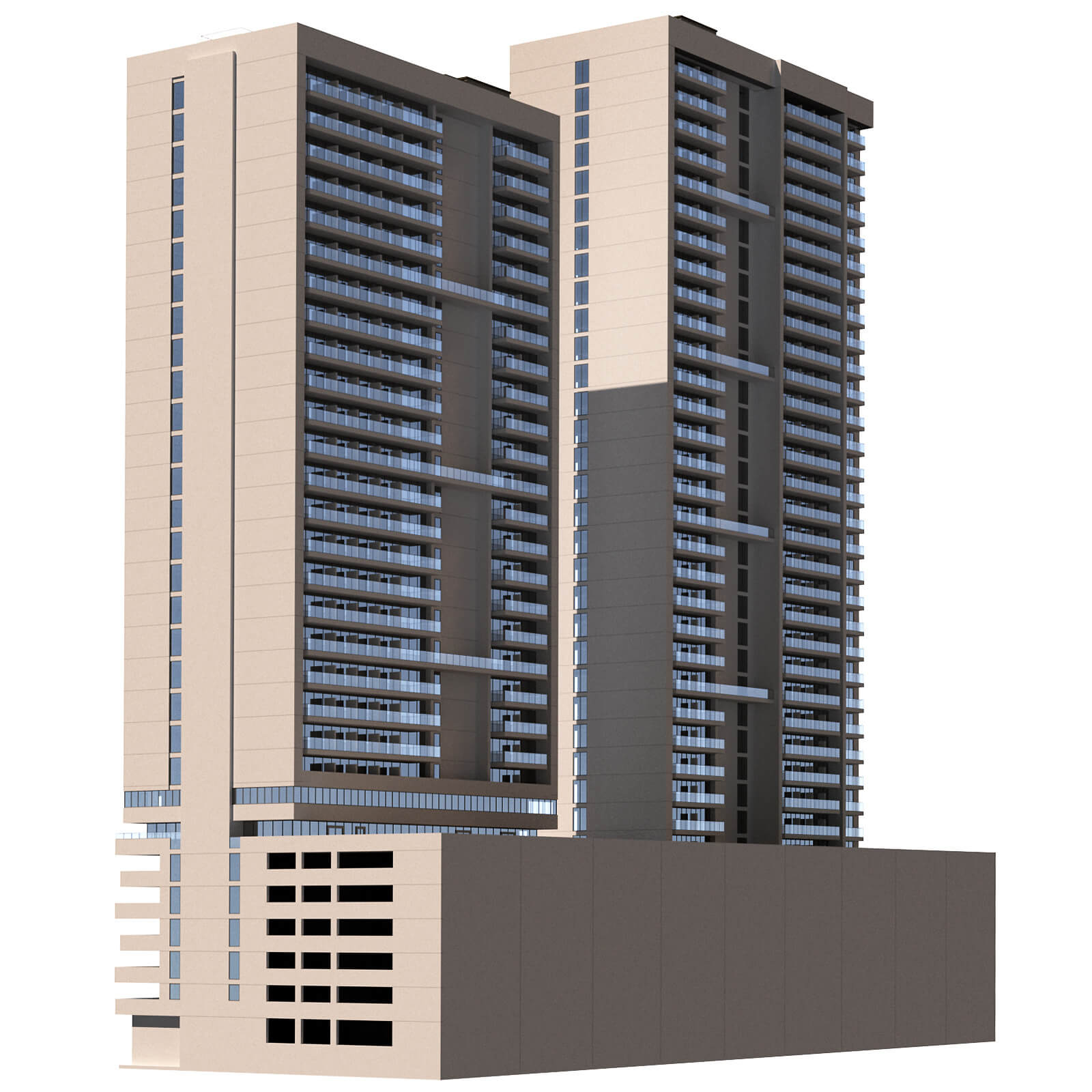 Bloom Heights Tower in Jumeirah Village Circle Dubai - 3D Model by artpolka