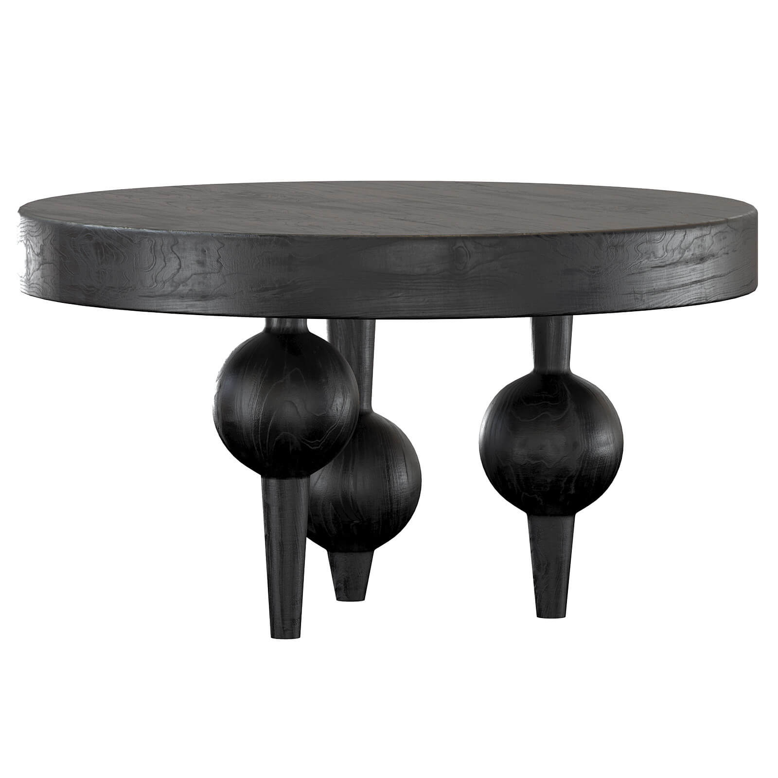 Bois Blanc Dining Table Mango Spherical Legs - 3D Model by artpolka