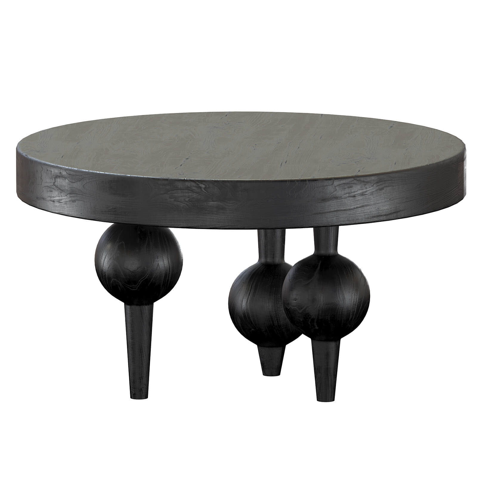 Bois Blanc Dining Table Mango Spherical Legs - 3D Model by artpolka