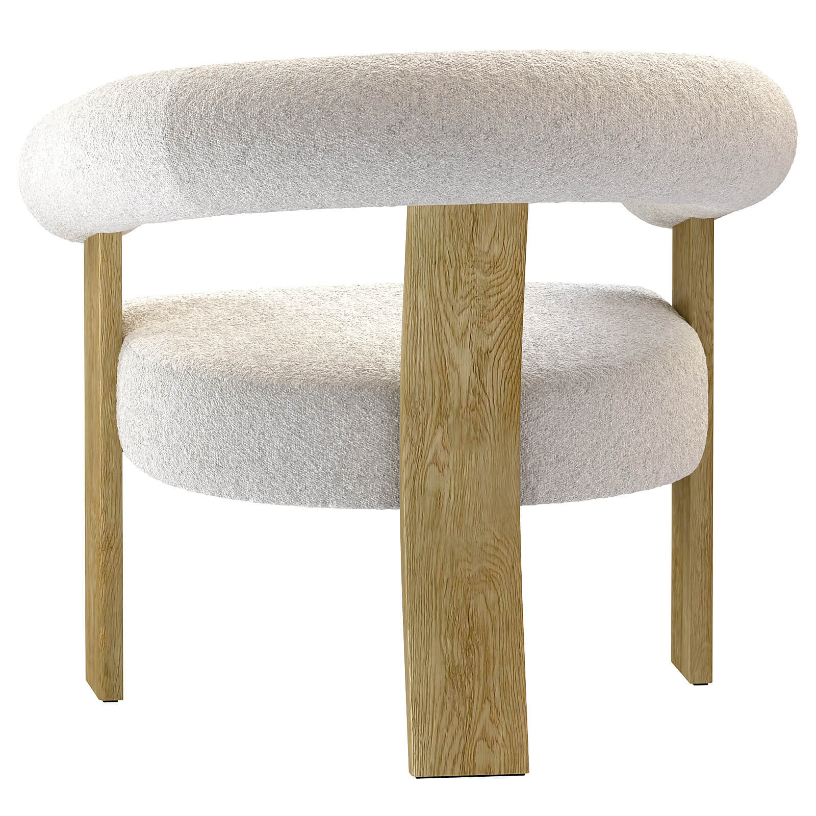 Boucle Curved Armchair Life Interiors - 3D Model by artpolka