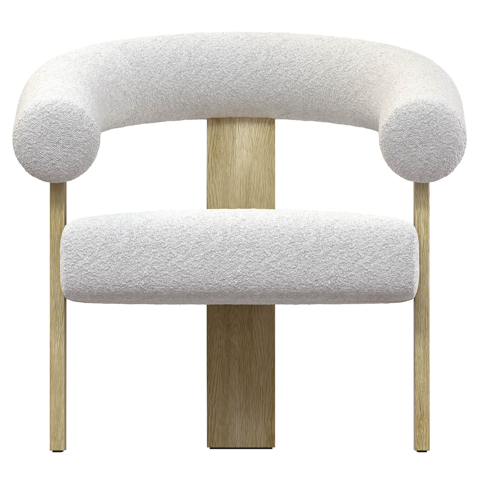 Boucle Curved Armchair Life Interiors - 3D Model by artpolka