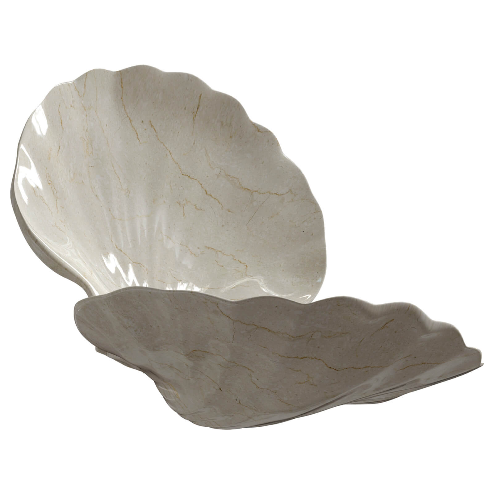 Ceramic Decor Sea Shell With Pearl - 3D Model by artpolka