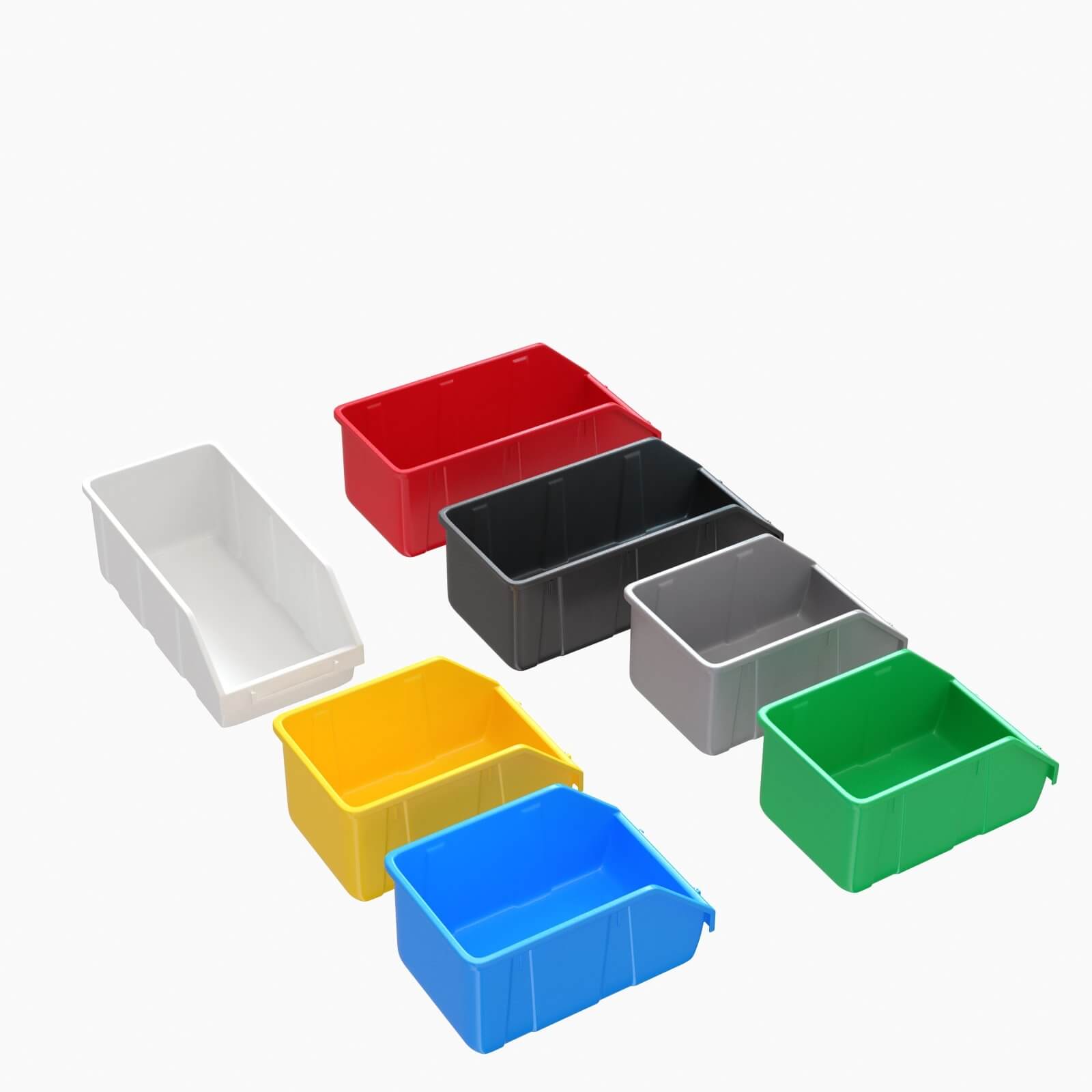 Colored Plastic Boxes For Parts - 3D Model by artpolka