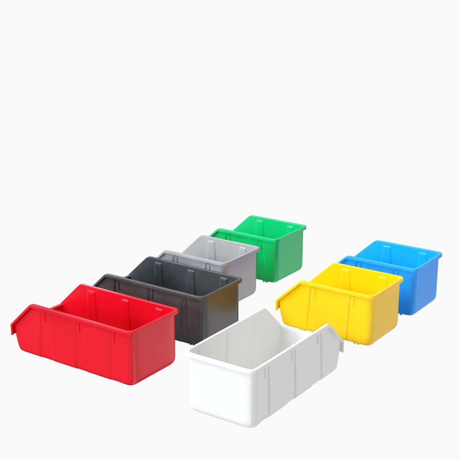 Colored Plastic Boxes For Parts - 3D Model by artpolka