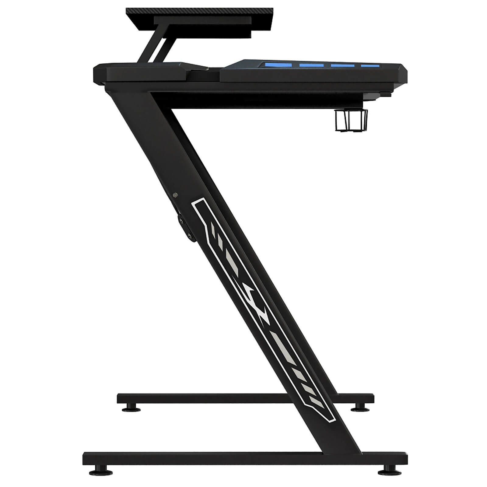 Computer Gaming Desk Langholm With Led Black - 3D Model by artpolka