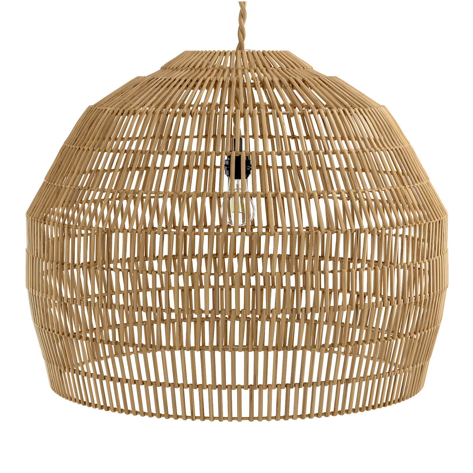 Couleur Locale Namar Roped Rattan Spherical Lamp - Free 3D Model by ...