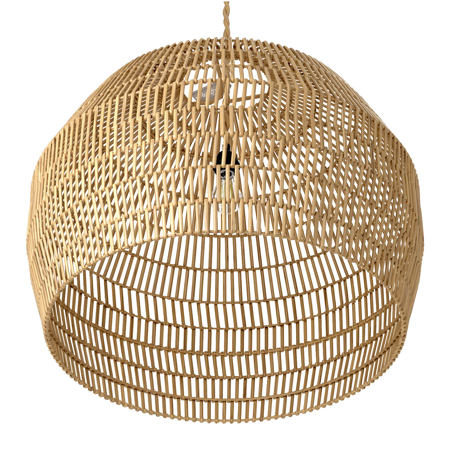 Couleur Locale Namar Roped Rattan Spherical Lamp - Free 3D Model by ...