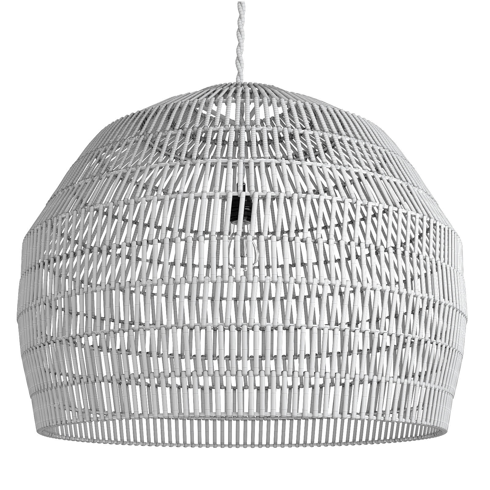 Couleur Locale Namar Roped Rattan Spherical Lamp - Free 3D Model by ...