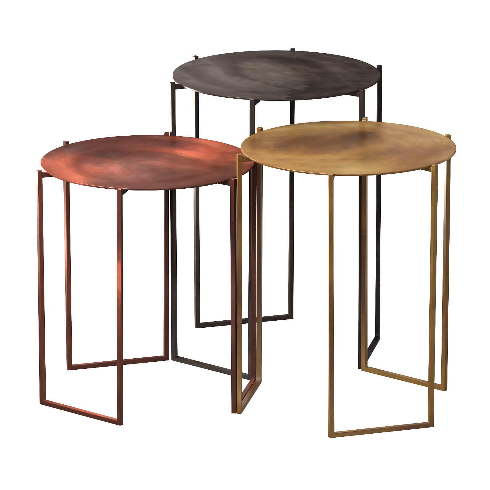 De Castelli Band Round Metal Coffee Table - 3D Model by artpolka