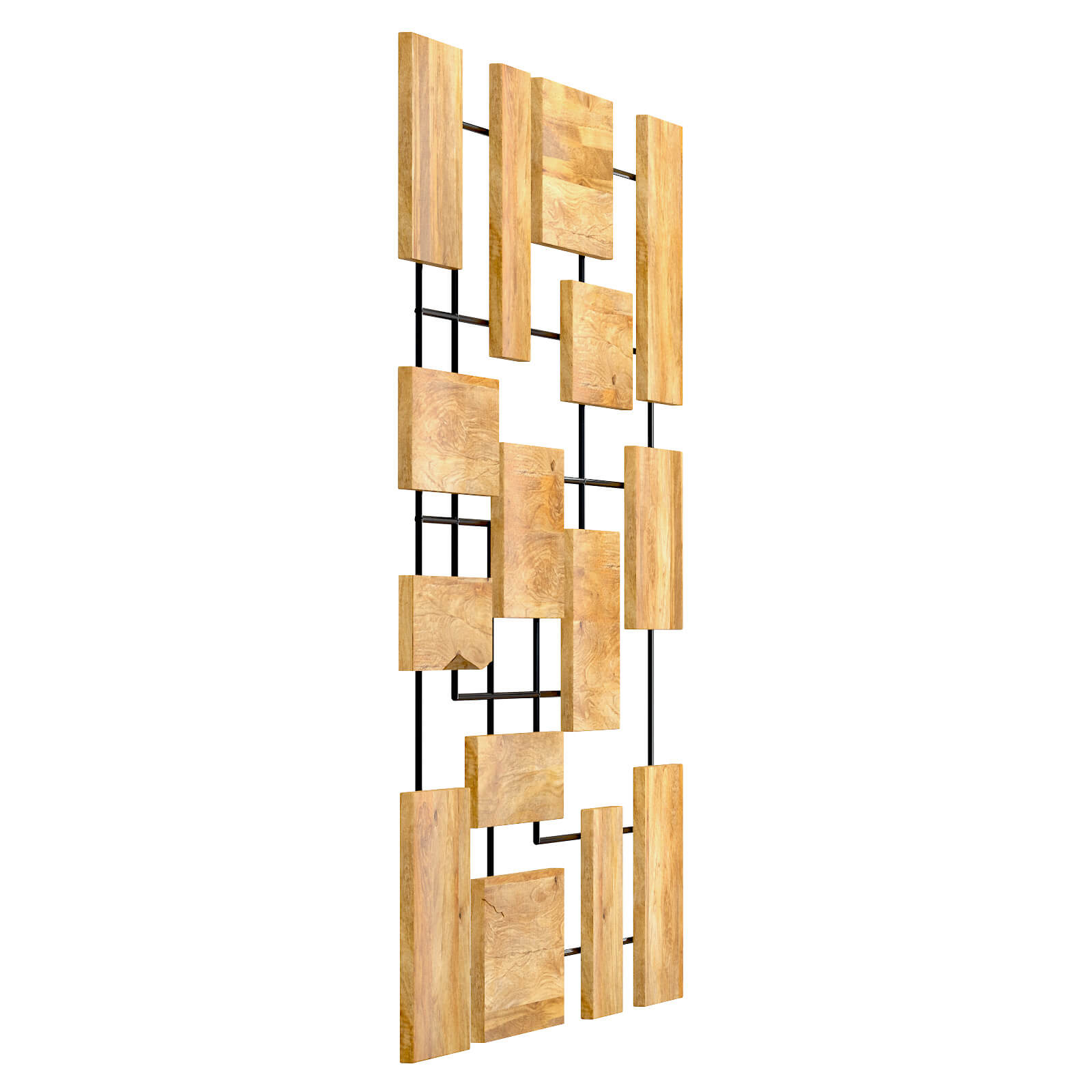 Decorative Wall Panel With Mango Wooden Elements - 3D Model by artpolka