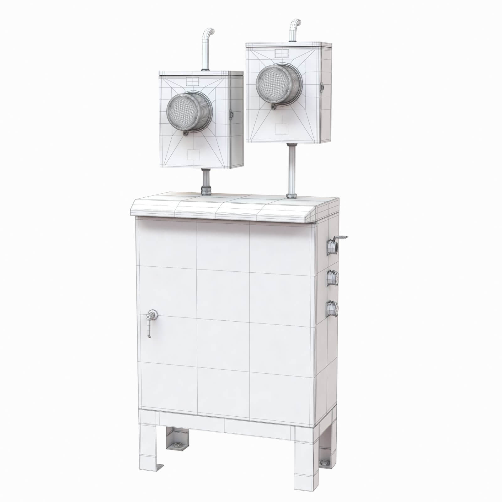 Electric Meter with Cable Box - 3D Model by artpolka