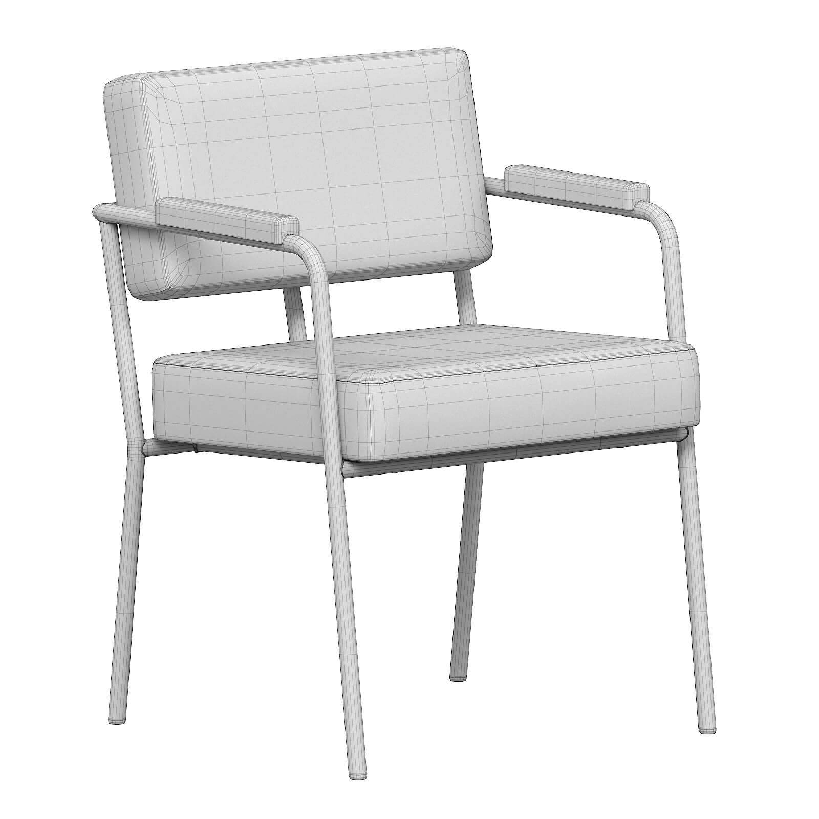 Fest Monday Dining Chair With Arms - 3D Model by artpolka